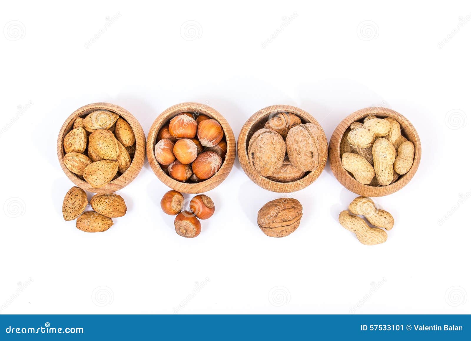 Different kinds of nuts stock image. Image of walnut - 57533101