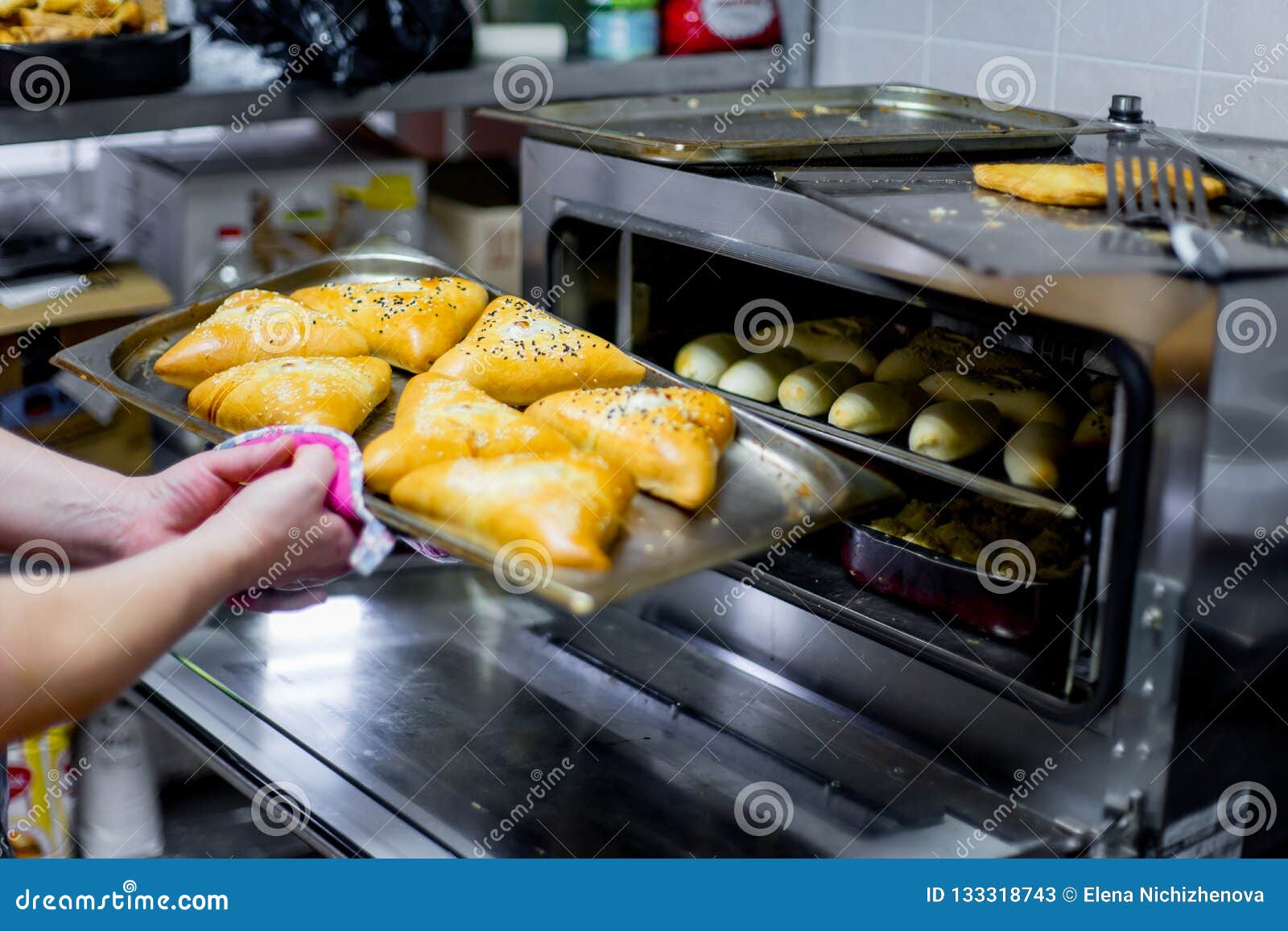 Different Kinds of Pastry are Being Cooked Stock Image - Image of small ...