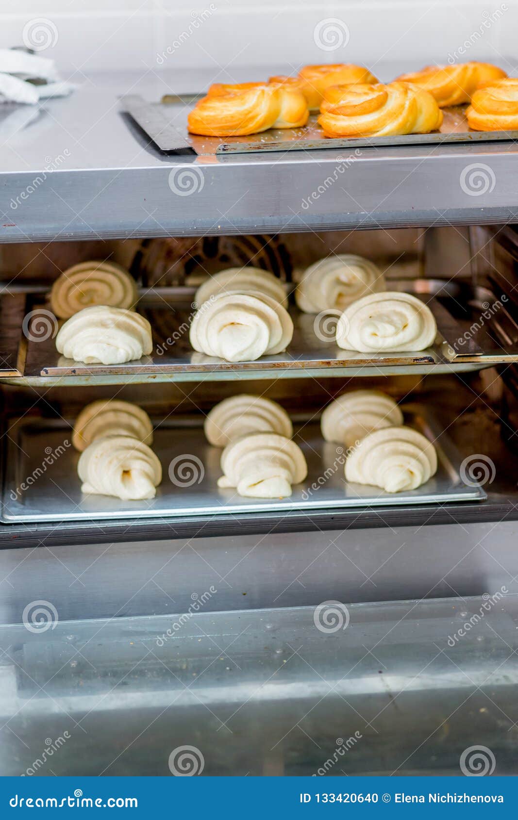 Different Kinds of Pastry are Being Cooked Stock Photo - Image of small ...