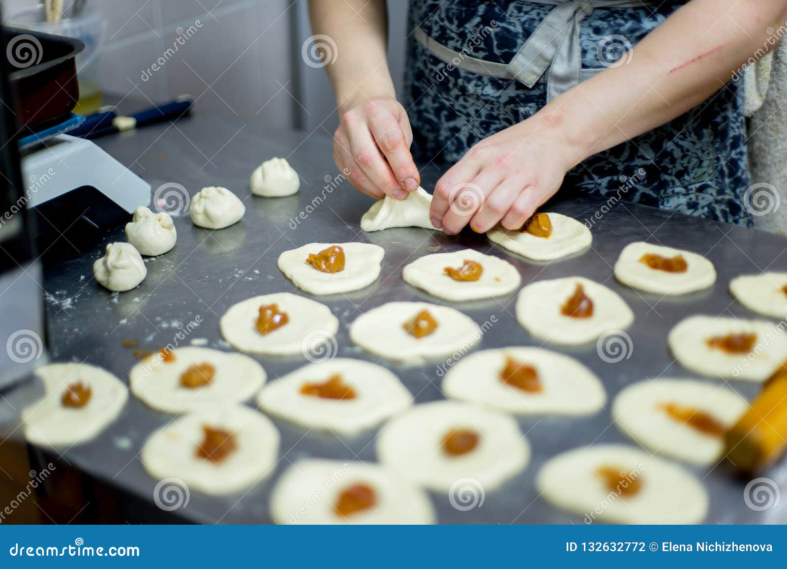 Different Kinds of Pastry are Being Cooked Stock Photo - Image of ...