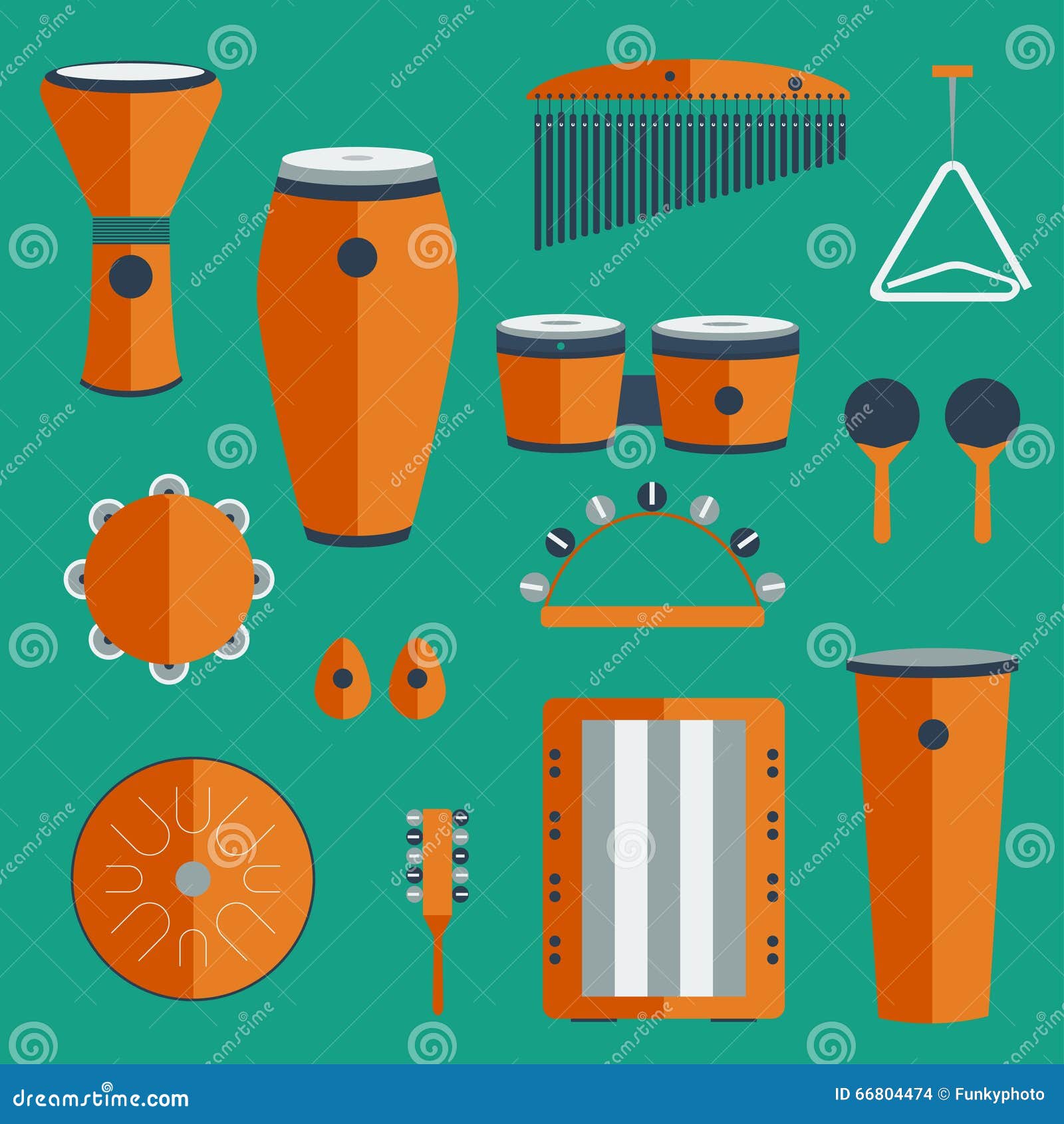 Two Bongos Of Different Sizes Isolated On A White Background Royalty ...