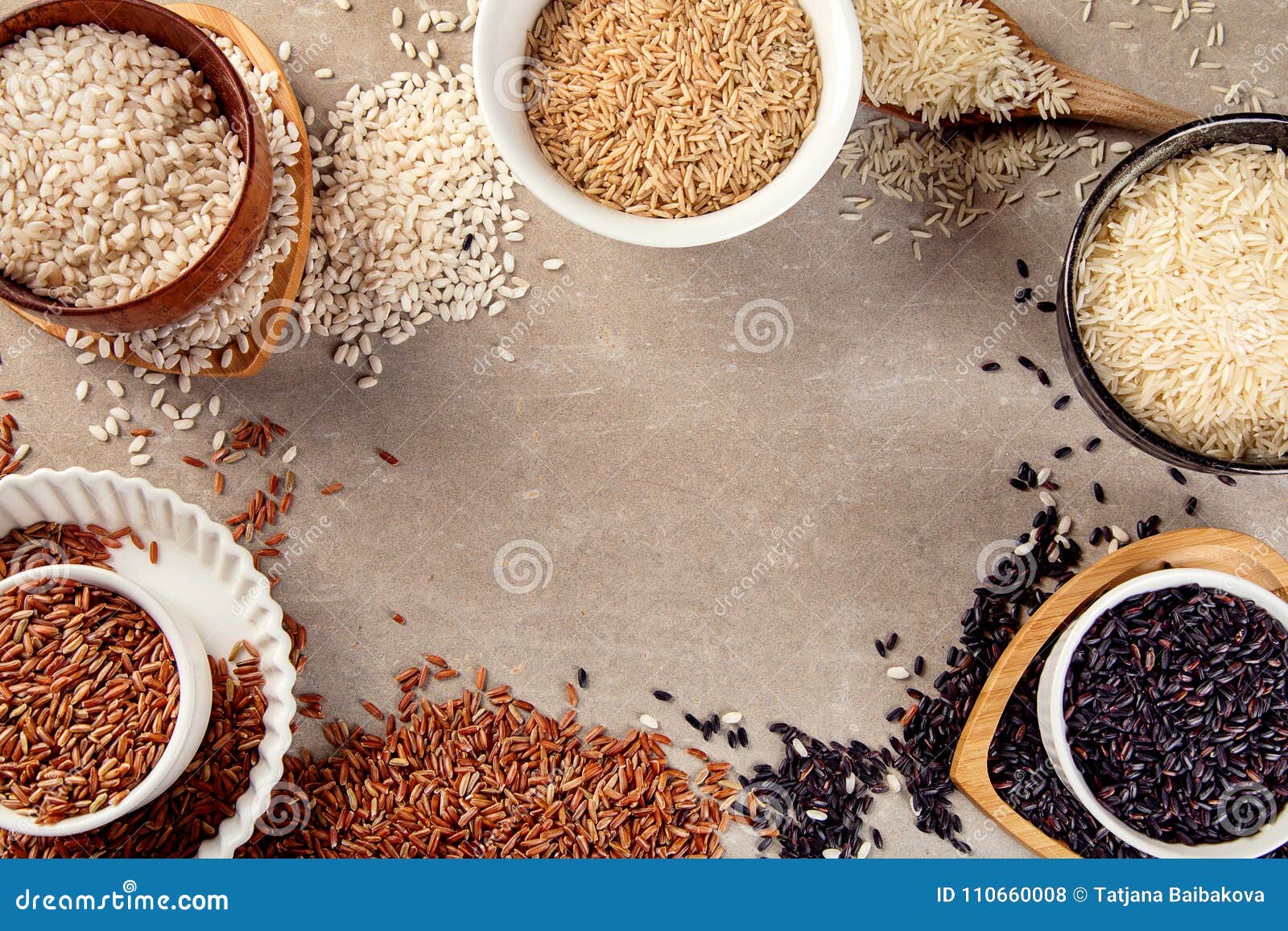 Different Kinds of Rice Grains Stock Photo - Image of rice, background ...