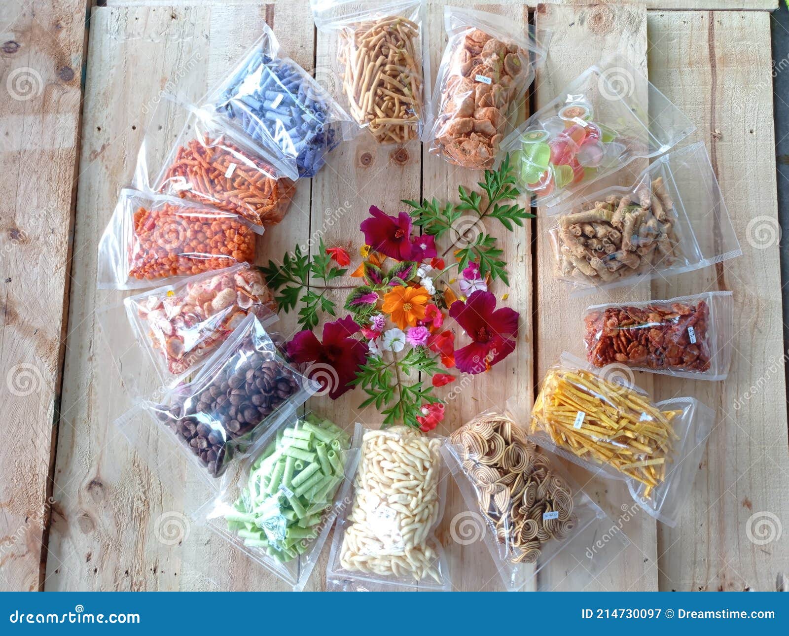 Different kinds of snacks stock image. Image of dish - 214730097