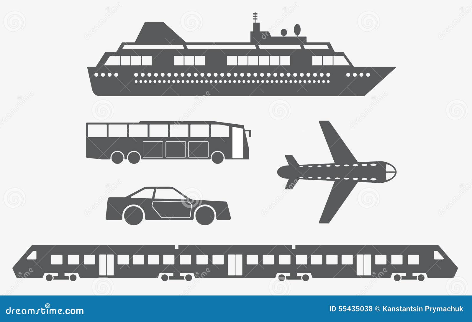 Different Kinds of Transport. Vector Illustration Stock Vector ...