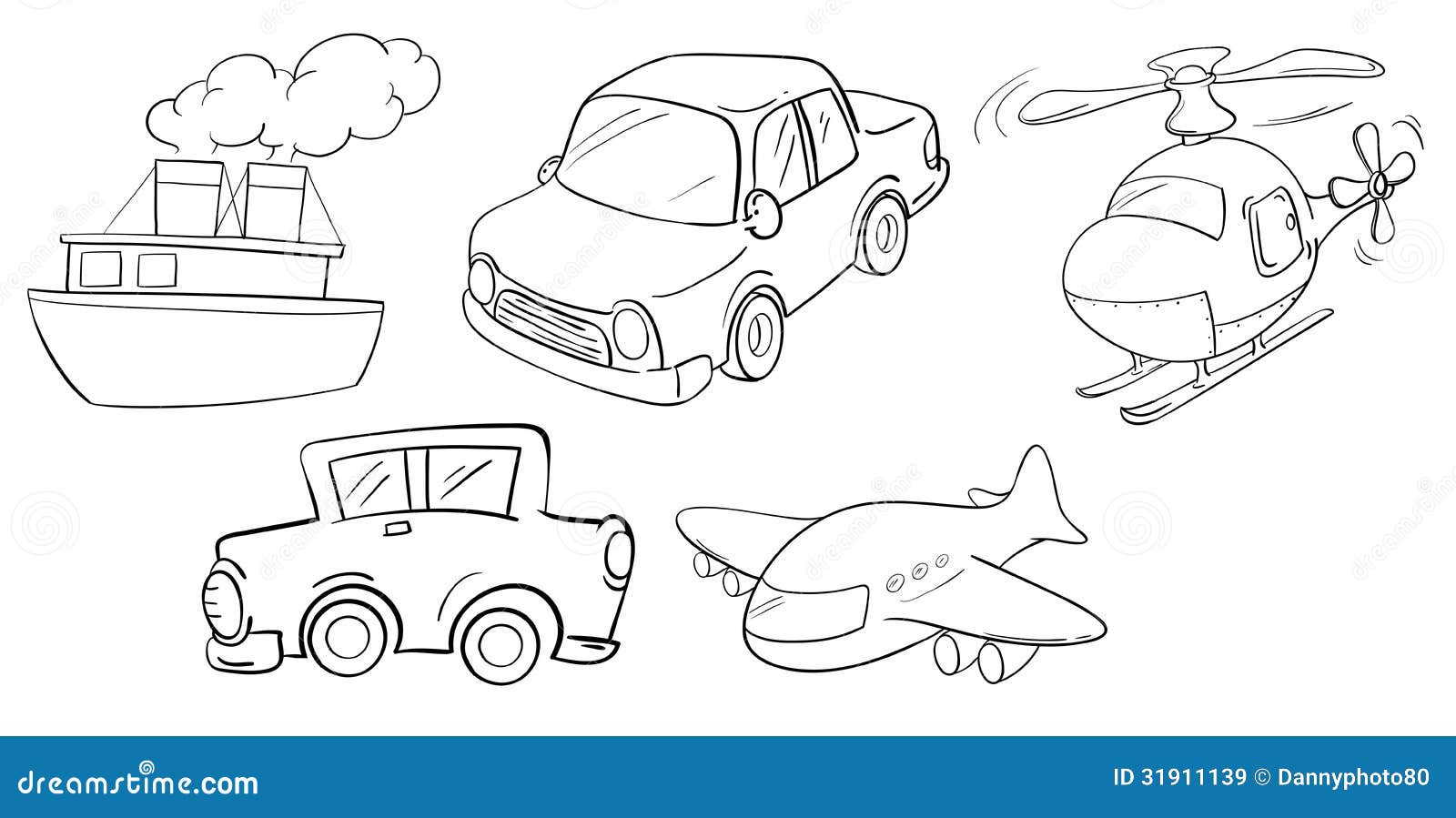 Different Kinds of Transportations Stock Vector - Illustration of ...