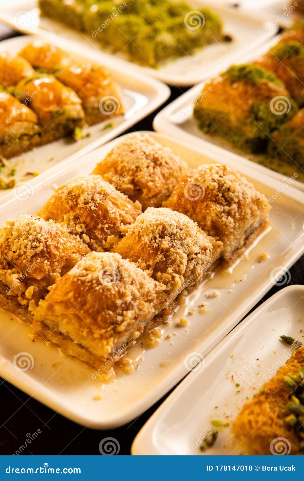 Different Kinds of Turkish Dessert Baklava Stock Photo - Image of food ...