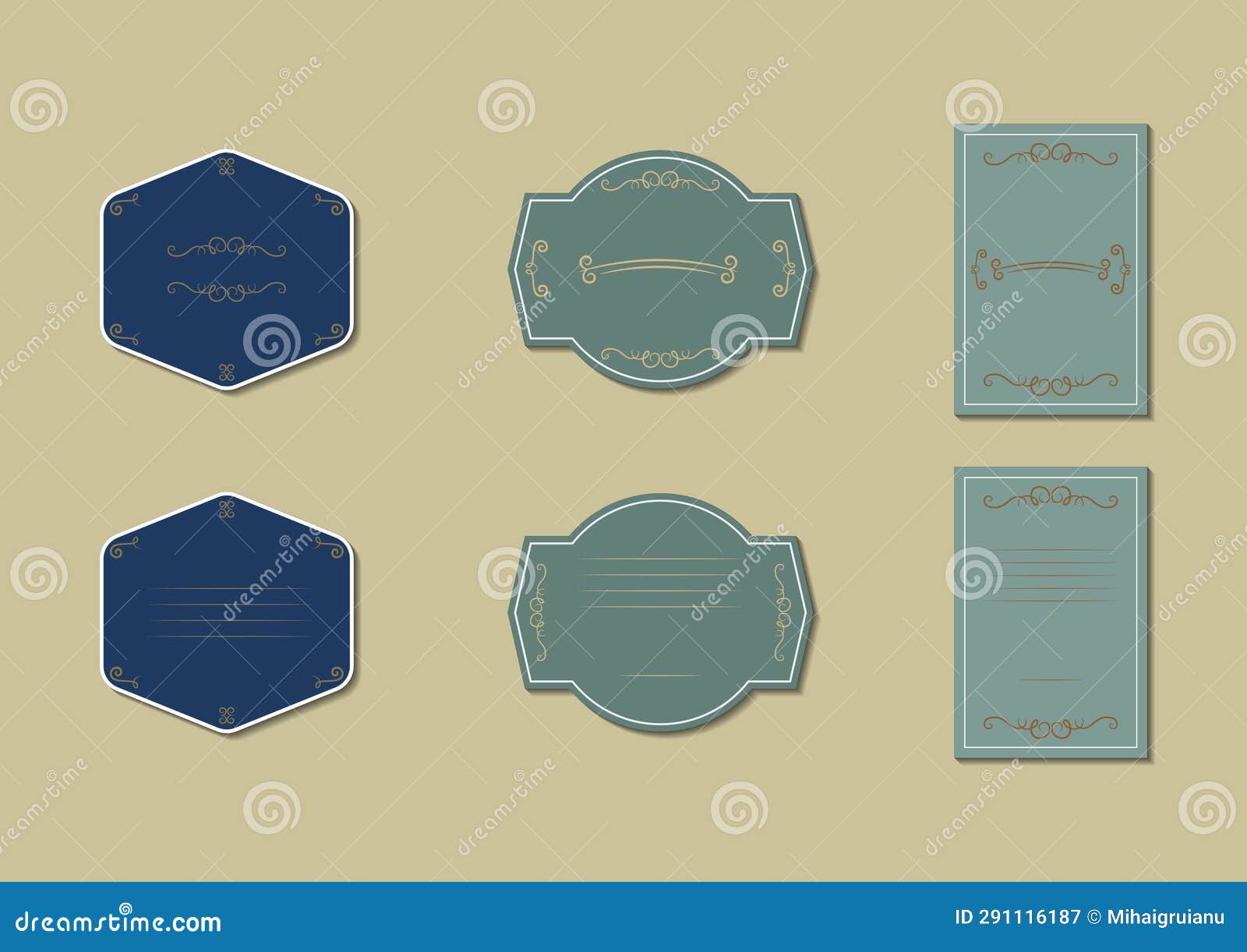 Different Label Shapes Template Collection Stock Vector - Illustration ...