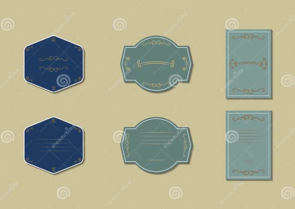 Different Label Shapes Template Collection Stock Vector - Illustration ...