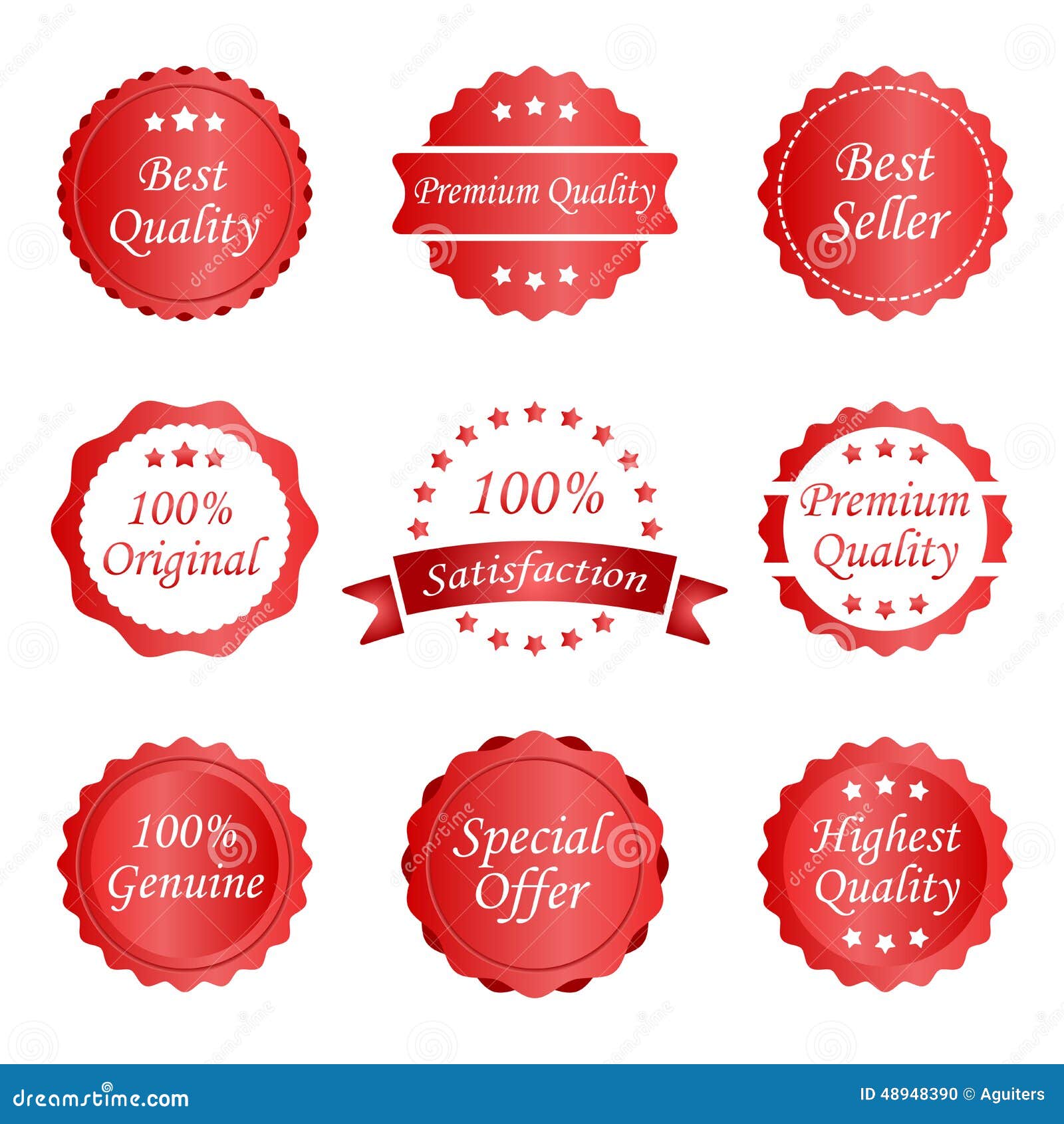 Set Of Different Labels Isolated On White Background Royalty-Free Stock ...