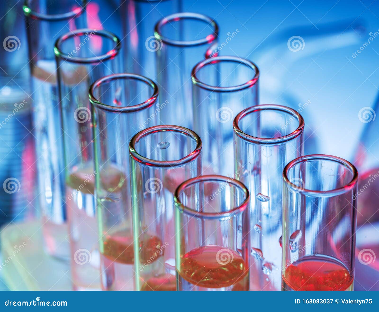 Different Laboratory Beakers and Glassware Stock Image - Image of drug ...