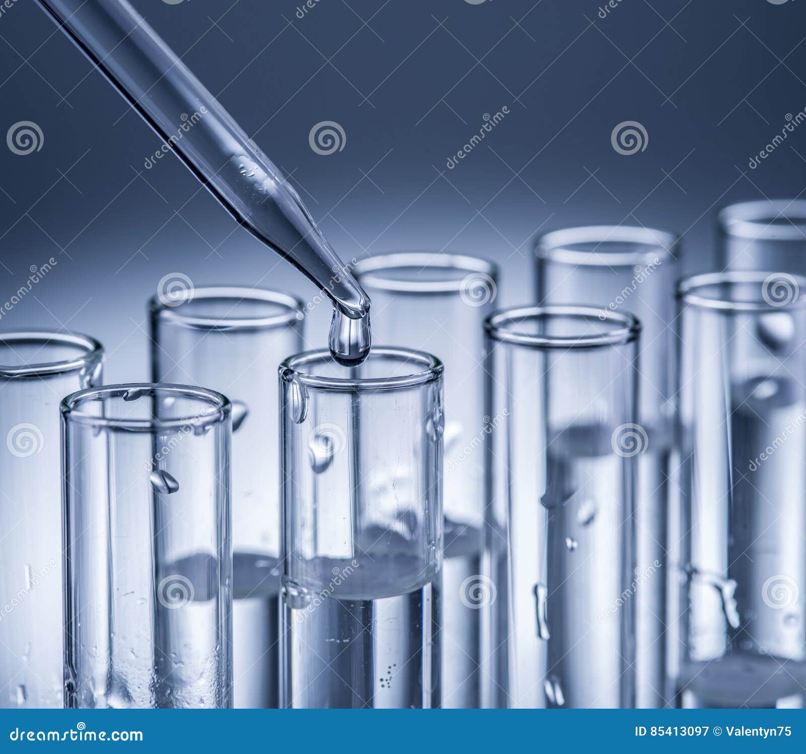 Different Laboratory Beakers and Glassware. Stock Image - Image of ...