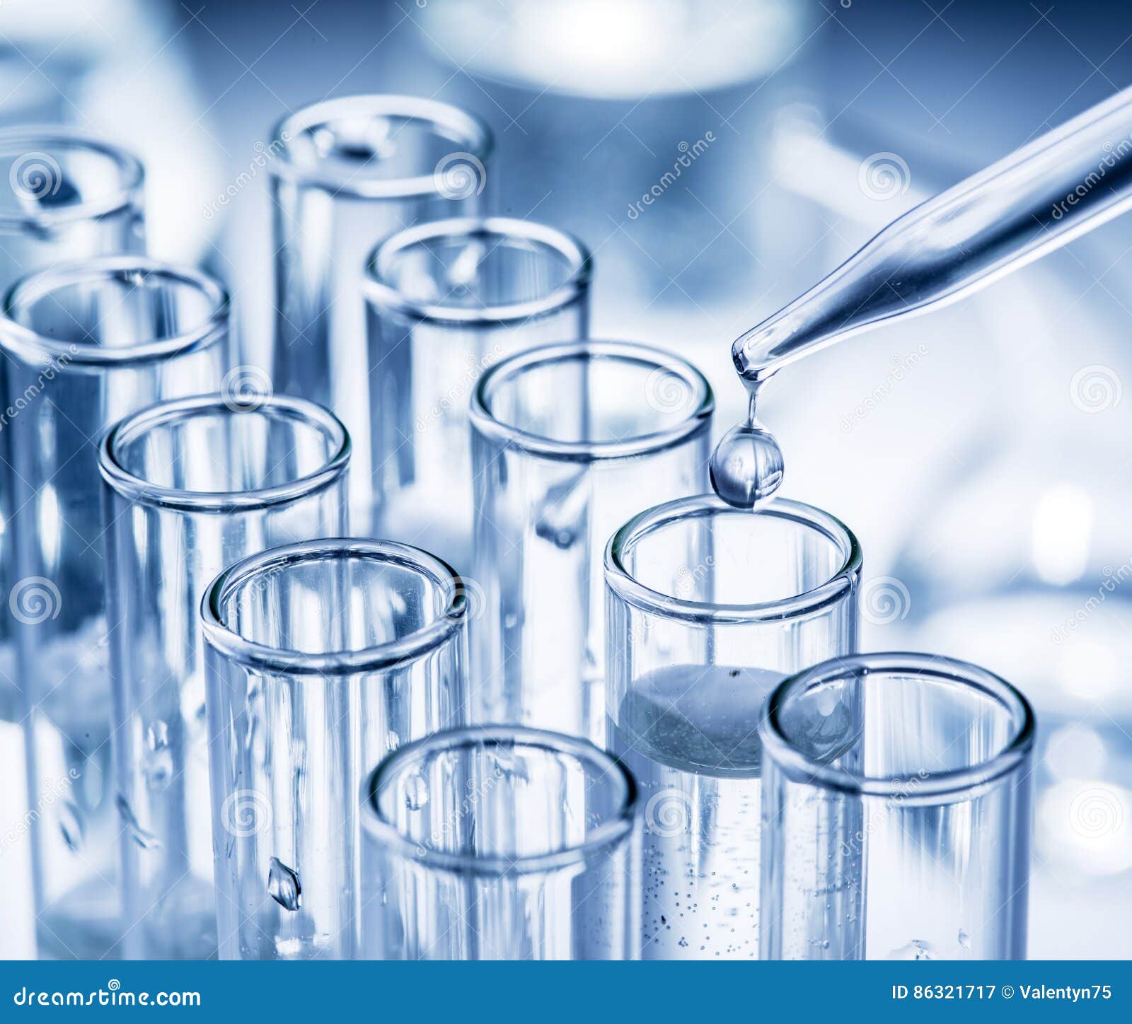 Different Laboratory Beakers and Glassware. Stock Image - Image of ...