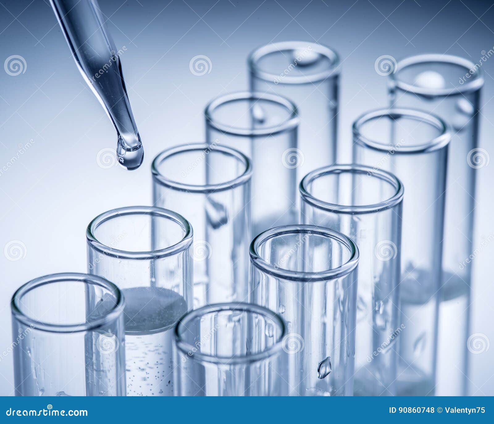 Different Laboratory Beakers and Glassware. Stock Photo - Image of ...