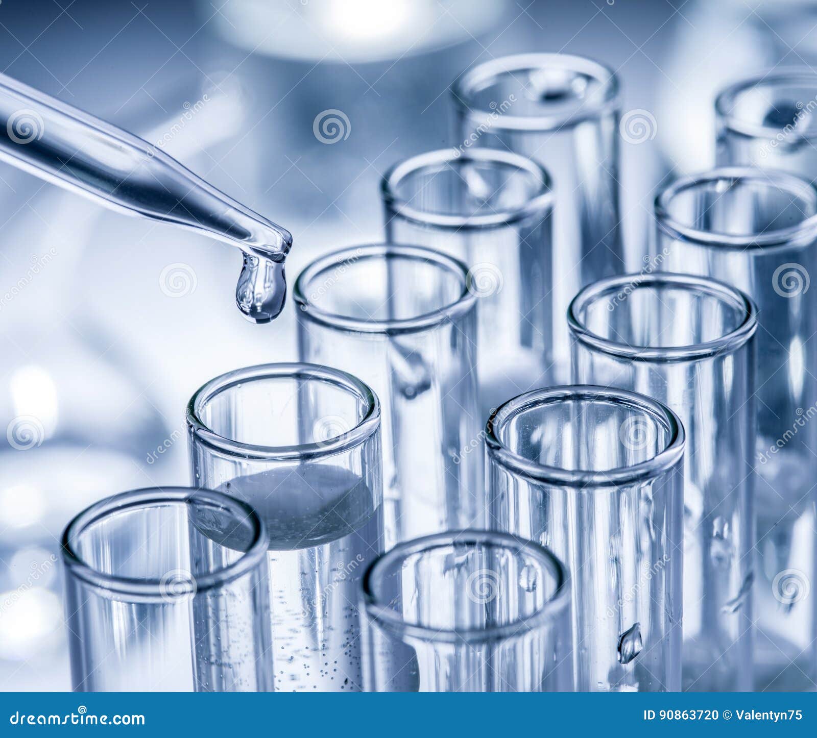 Different Laboratory Beakers And Glassware. Stock Photography ...