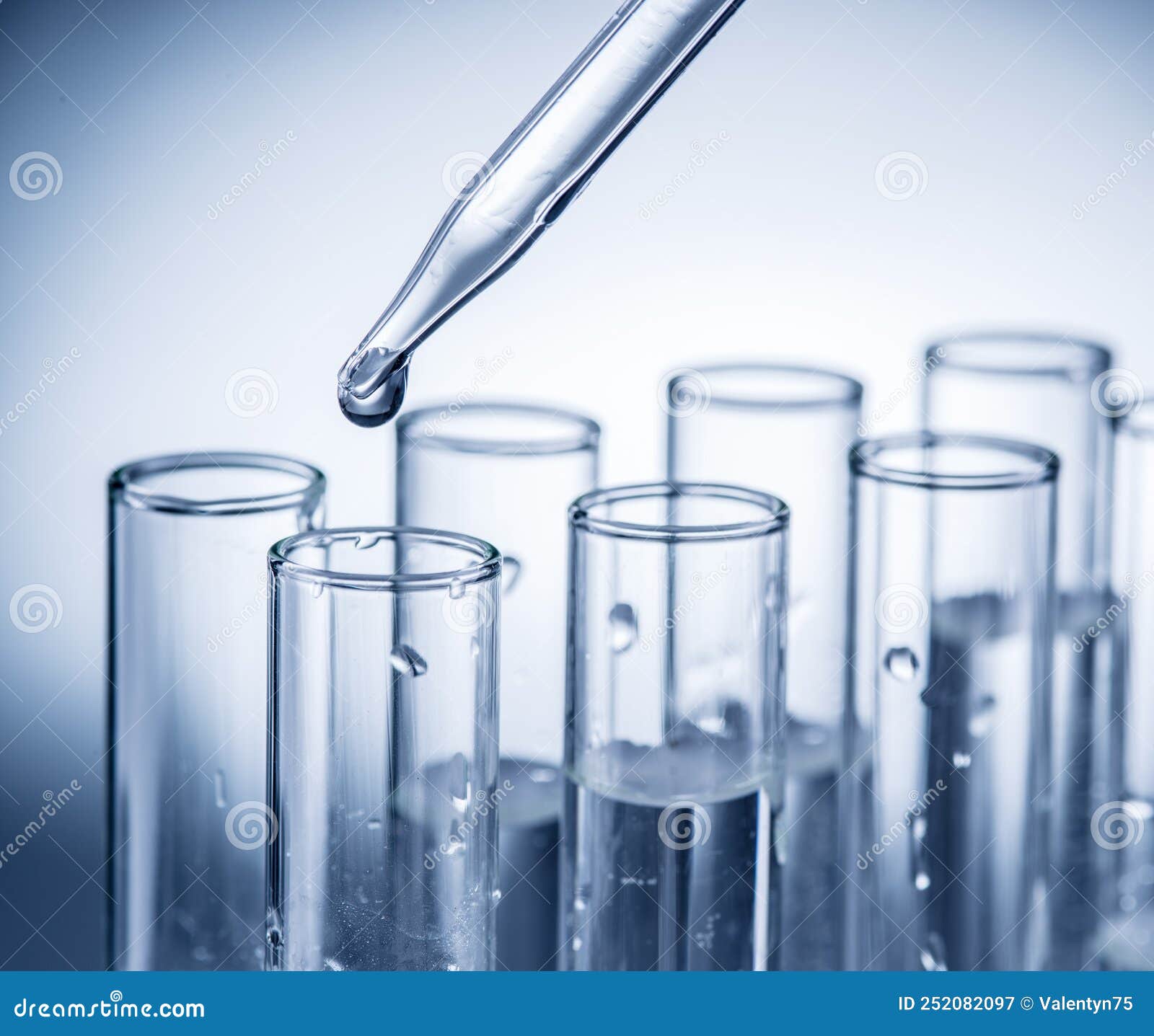 Different Laboratory Beakers and Glassware Stock Image - Image of ...