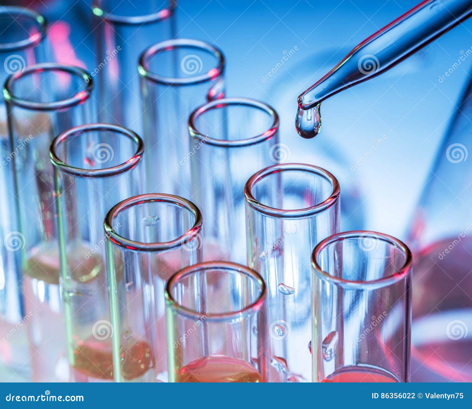 Different Laboratory Beakers And Glassware. Stock Photography ...