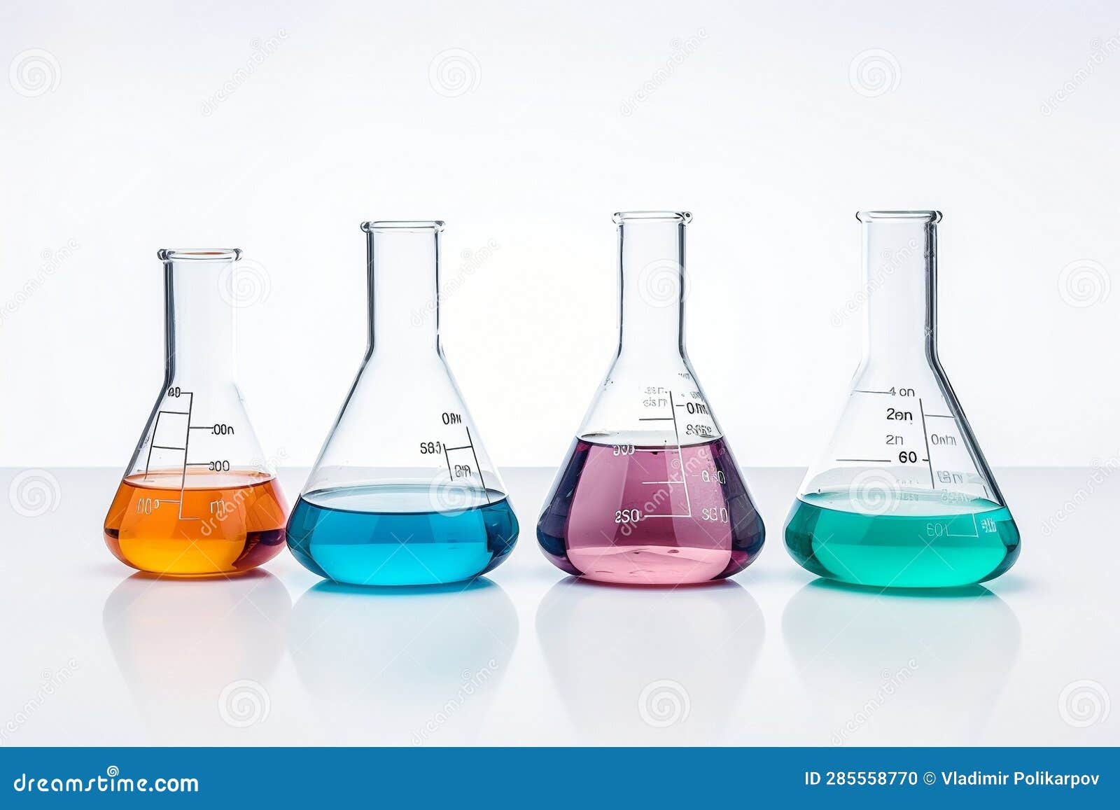 Different Laboratory Test Tubes on White Background Stock Photo - Image ...
