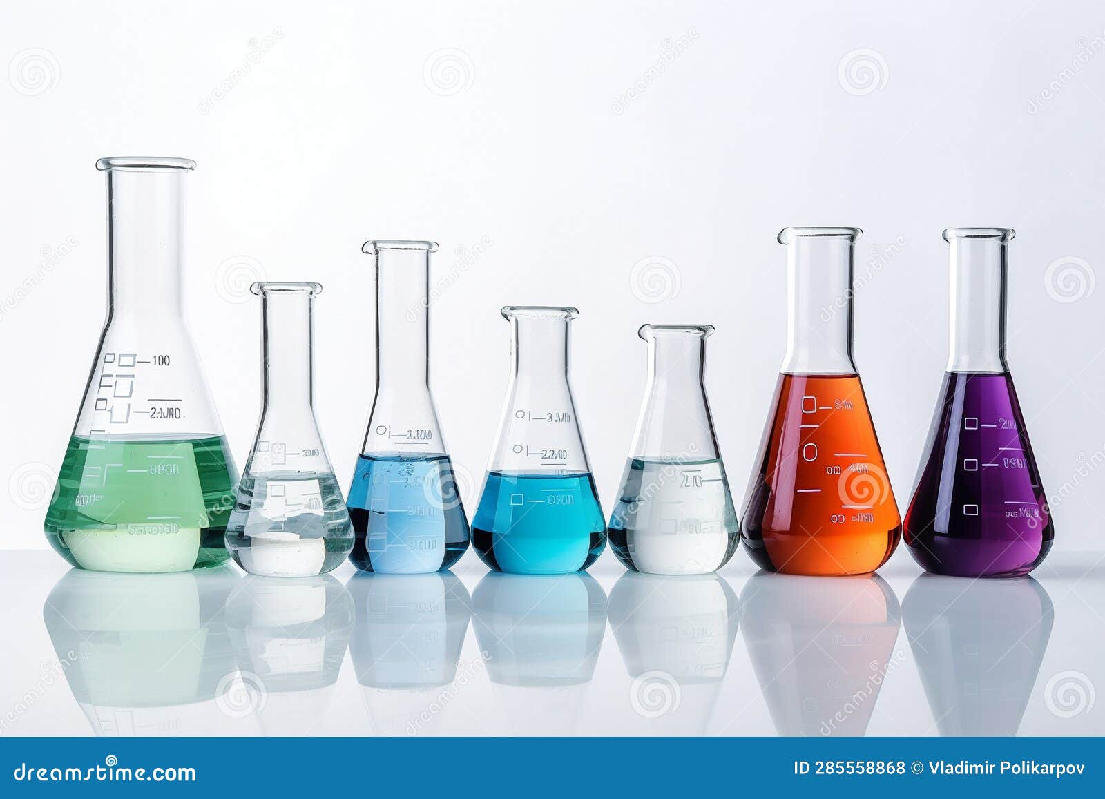 Different Laboratory Test Tubes on White Background Stock Photo - Image ...