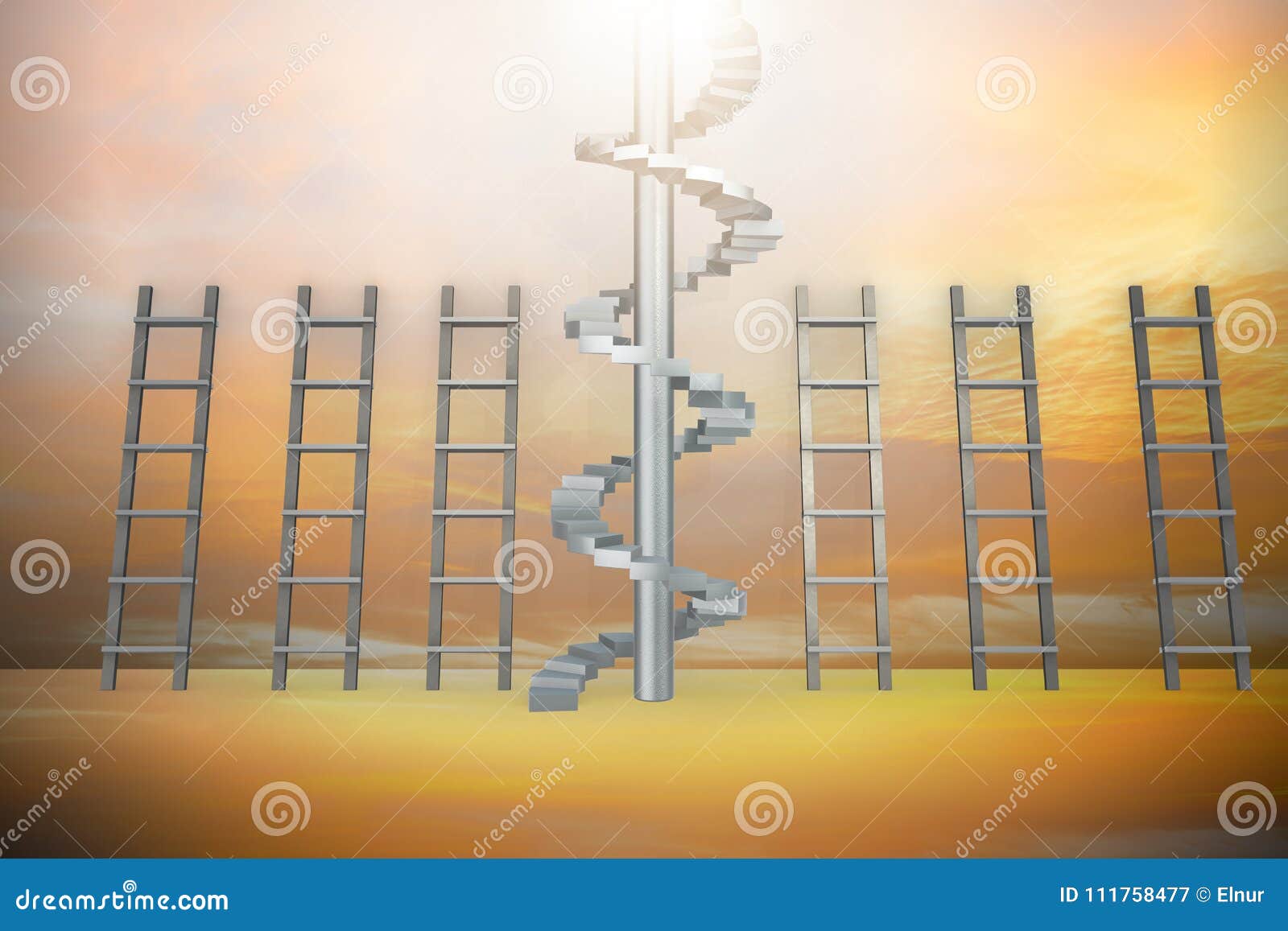 The Different Ladders in Career Progression Concept Stock Illustration ...