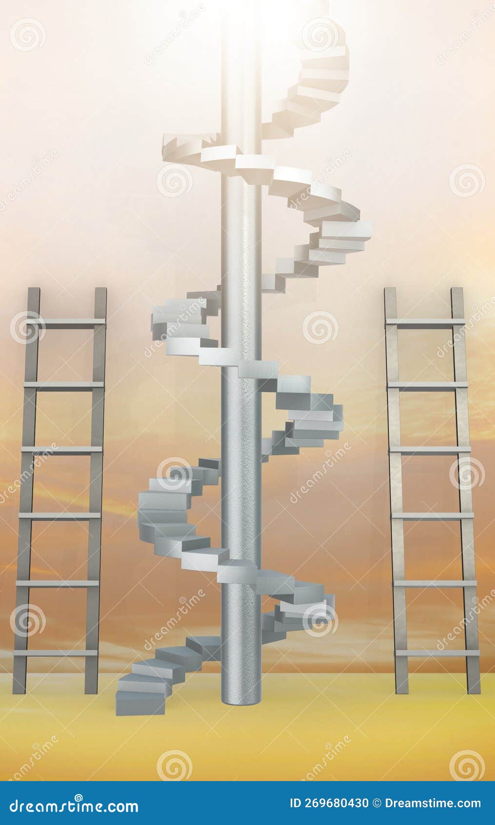 Different Ladders in Career Progression Concept Stock Illustration ...