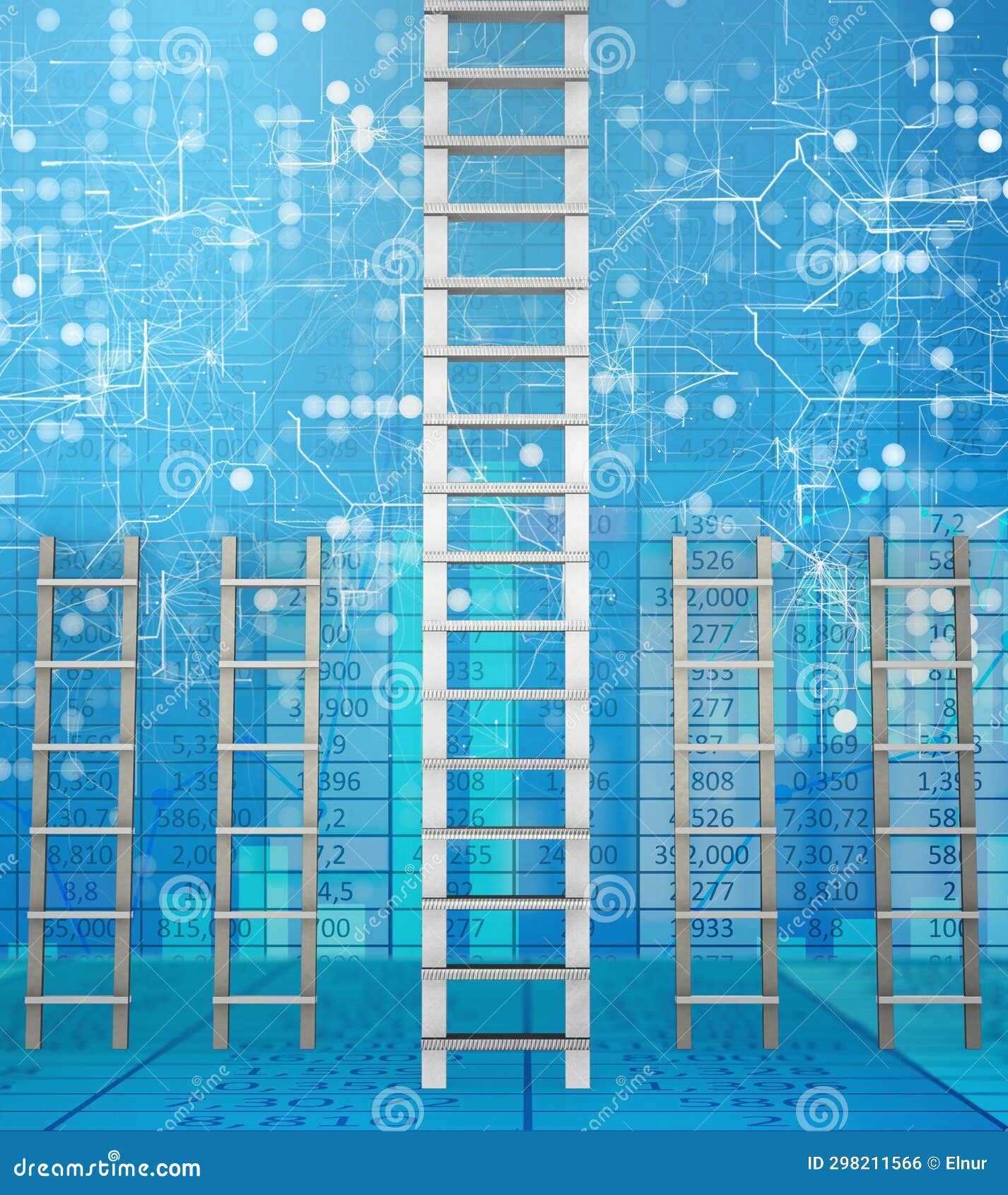 Different Ladders in Career Progression Concept Stock Illustration ...