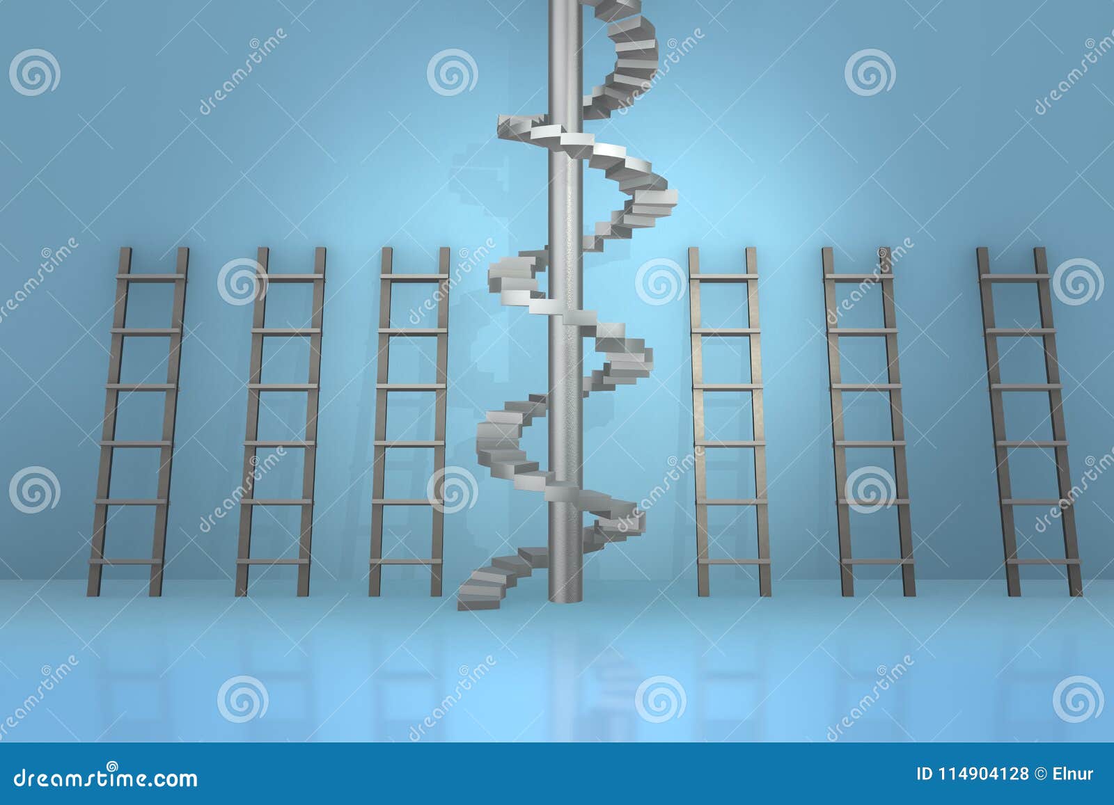 The Different Ladders in Career Progression Concept - 3d Rendering ...