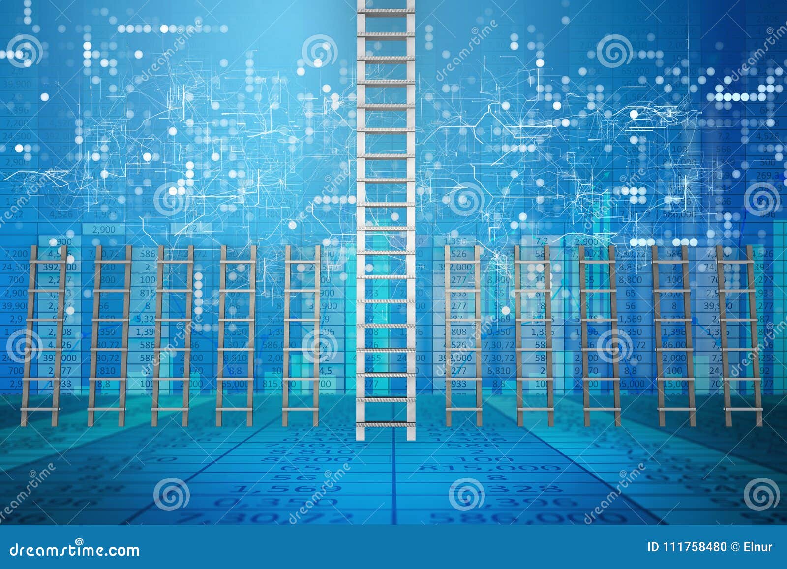 The Different Ladders in Career Progression Concept Stock Illustration ...