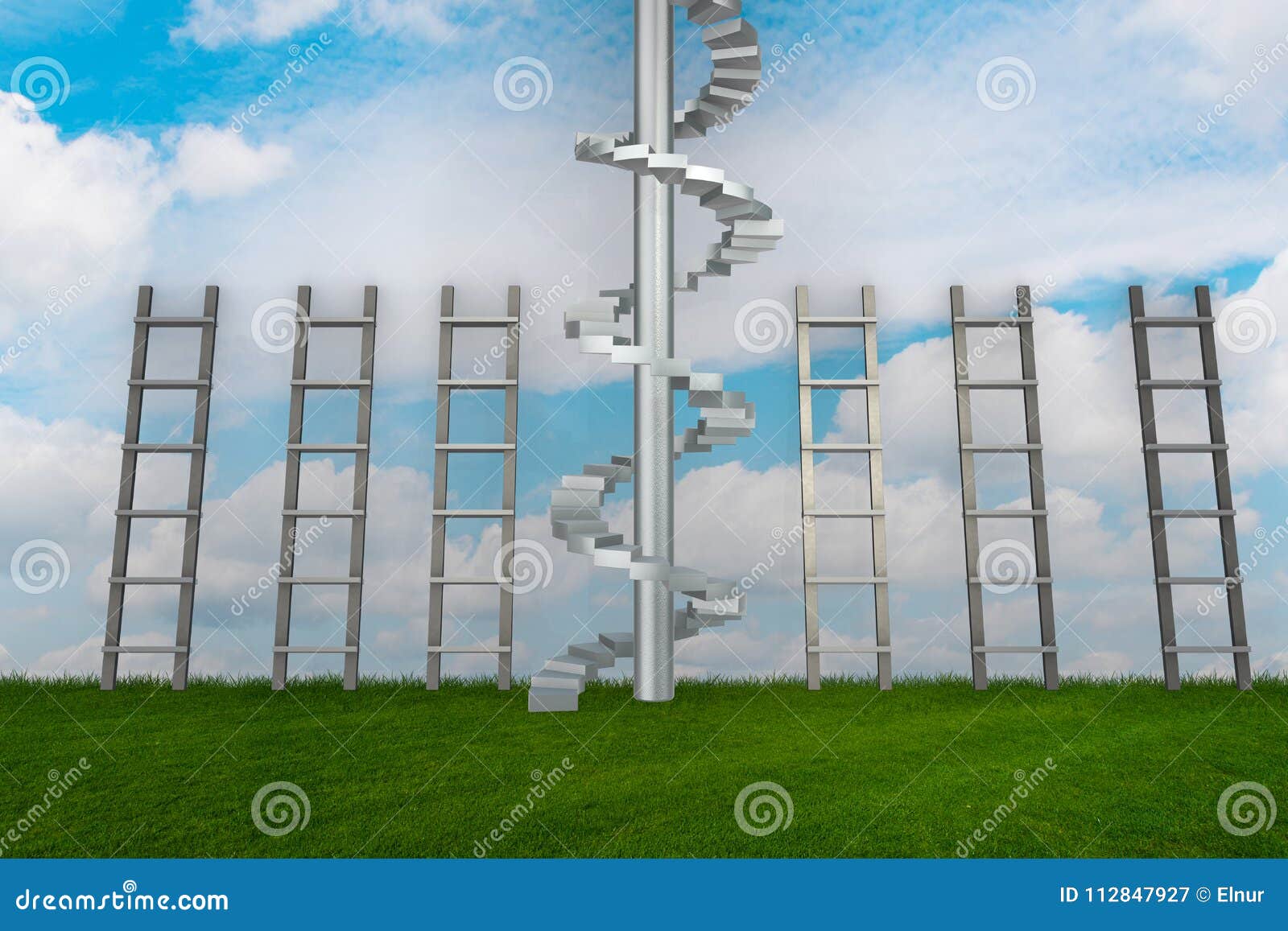 The Different Ladders in Career Progression Concept Stock Illustration ...