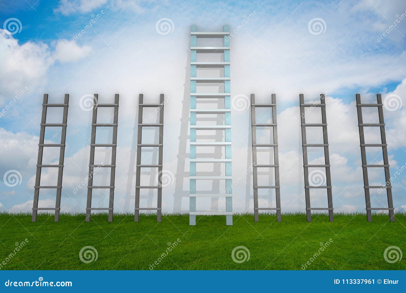 The Different Ladders in Career Progression Concept Stock Illustration ...