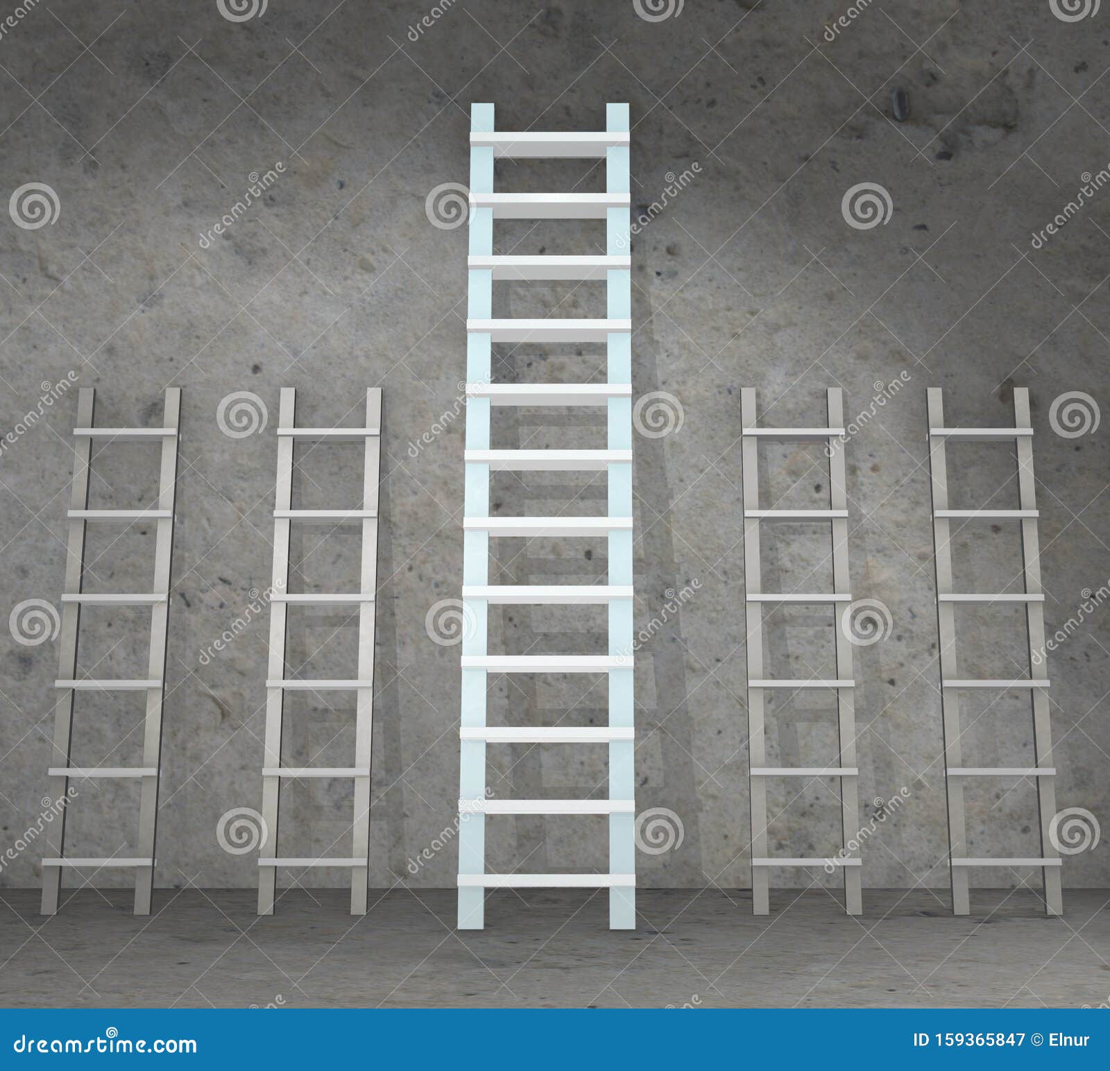 Different Ladders in Career Progression Concept Stock Illustration ...