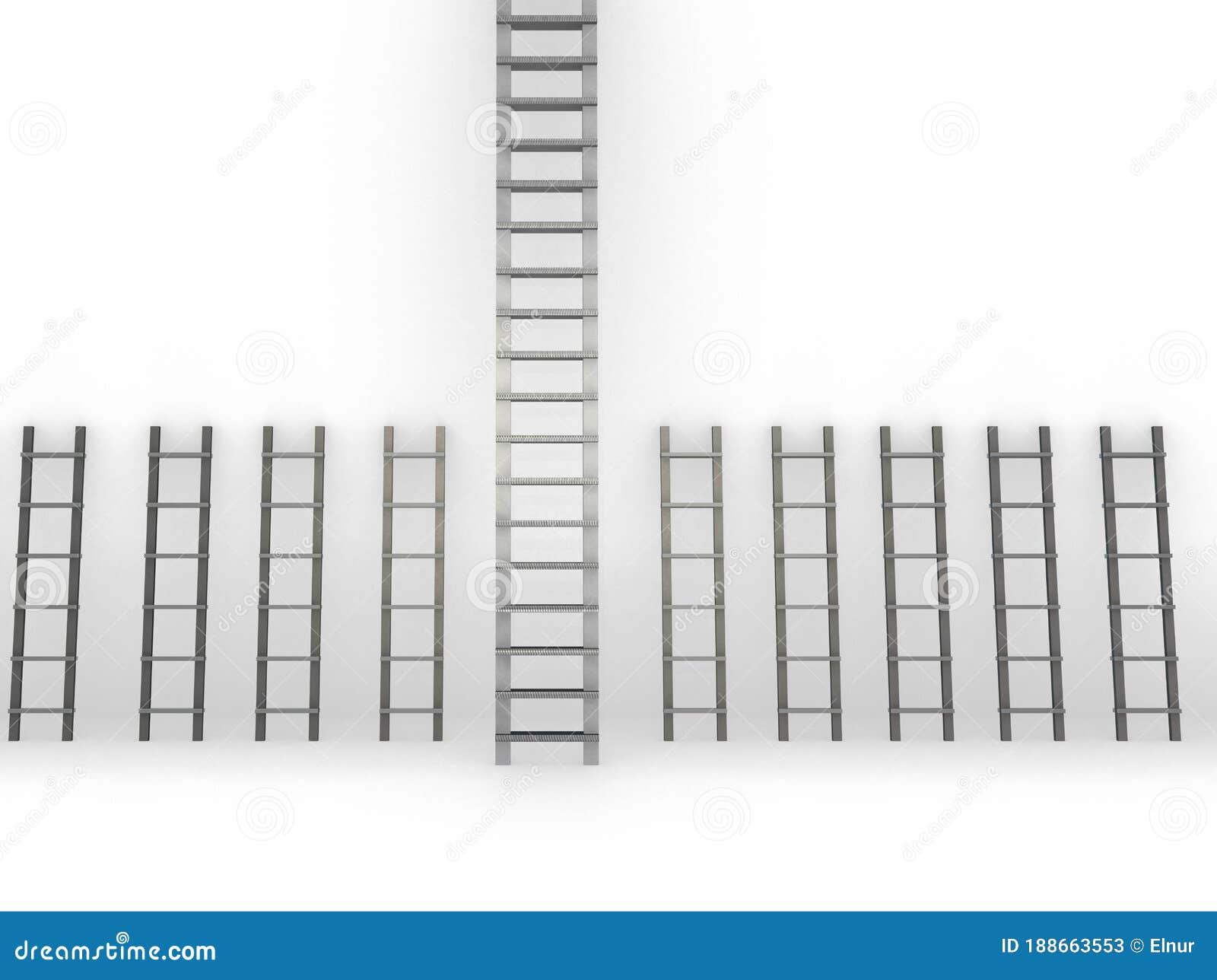 Different Ladders in Career Progression Concept Stock Illustration ...