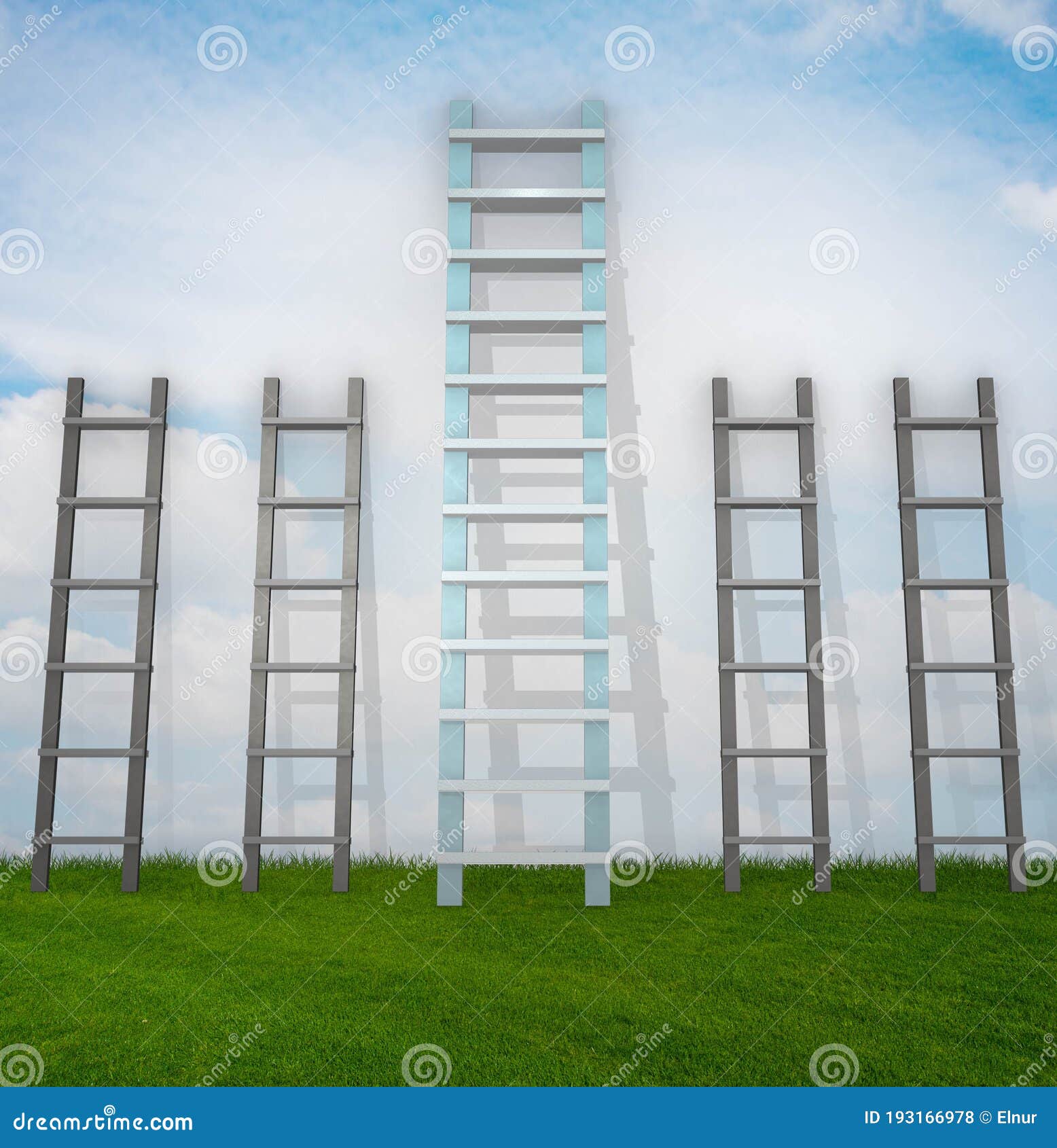 Different Ladders In Career Progression Concept Stock Image ...
