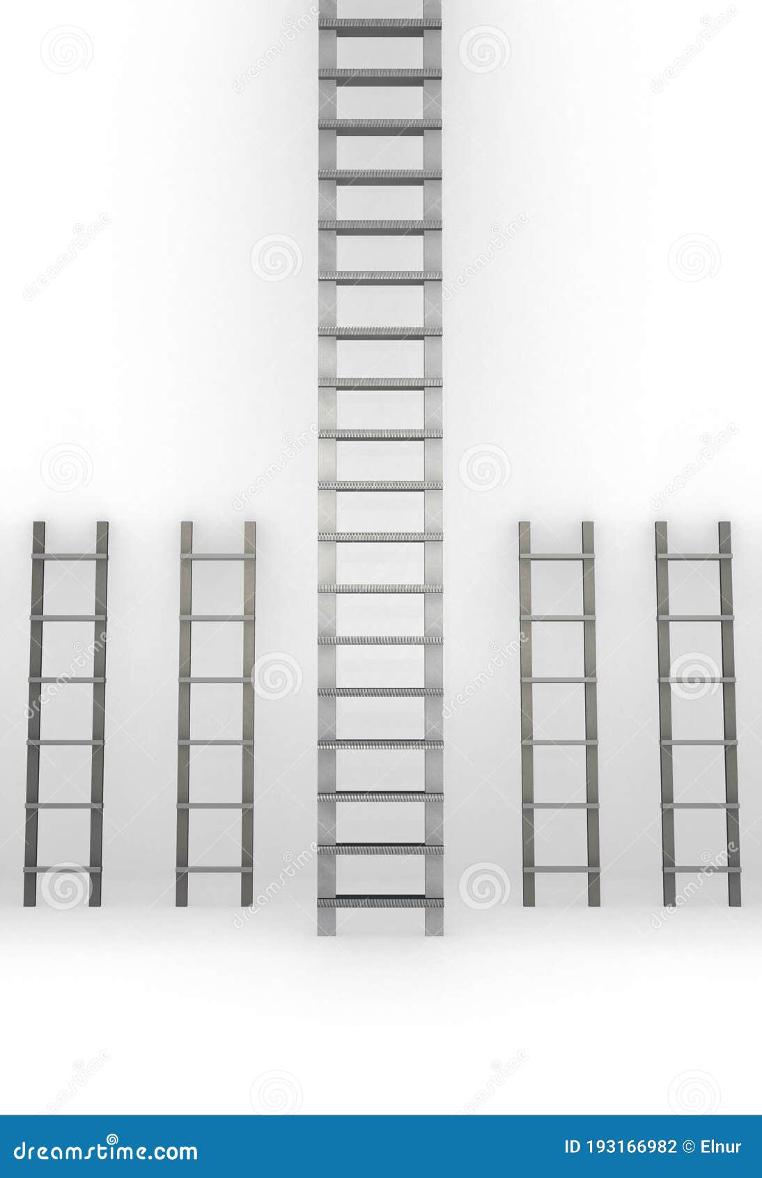 Different Ladders in Career Progression Concept Stock Illustration ...