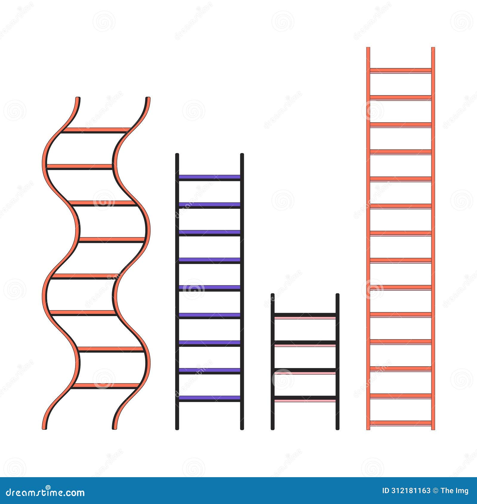 Different Ladders In Career Progression Concept Stock Image ...