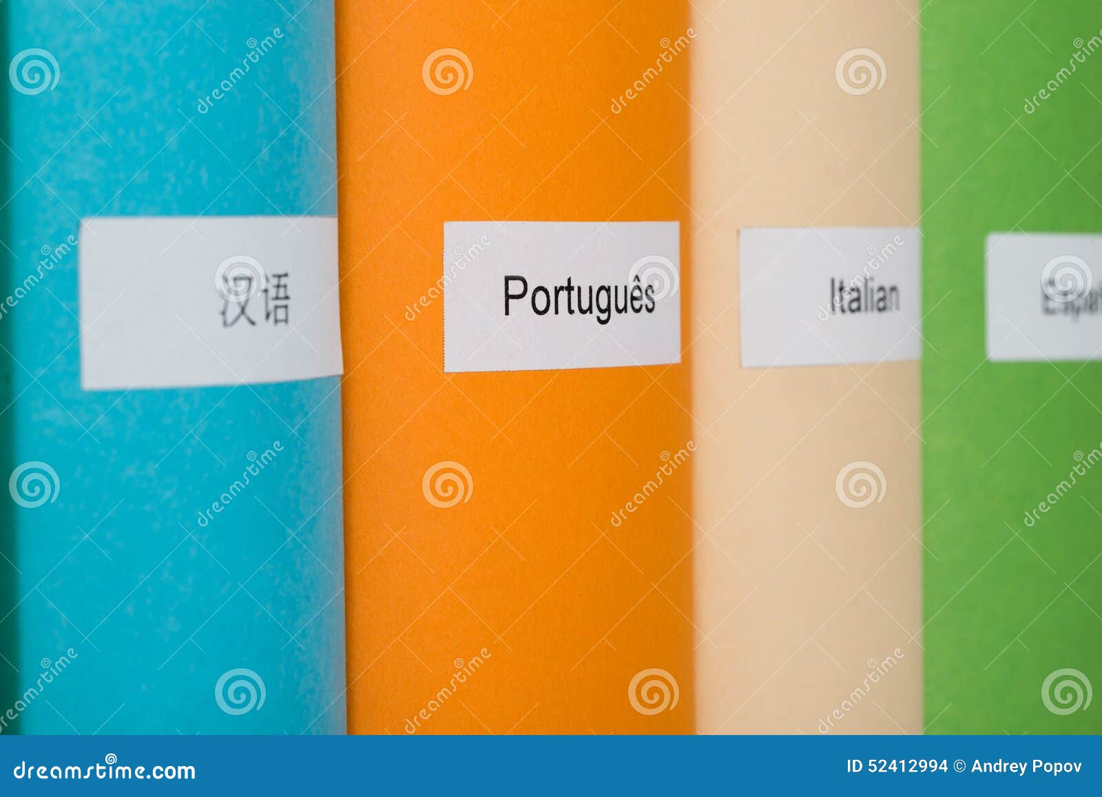 Different Languages Label on Book Stock Photo - Image of knowledge ...
