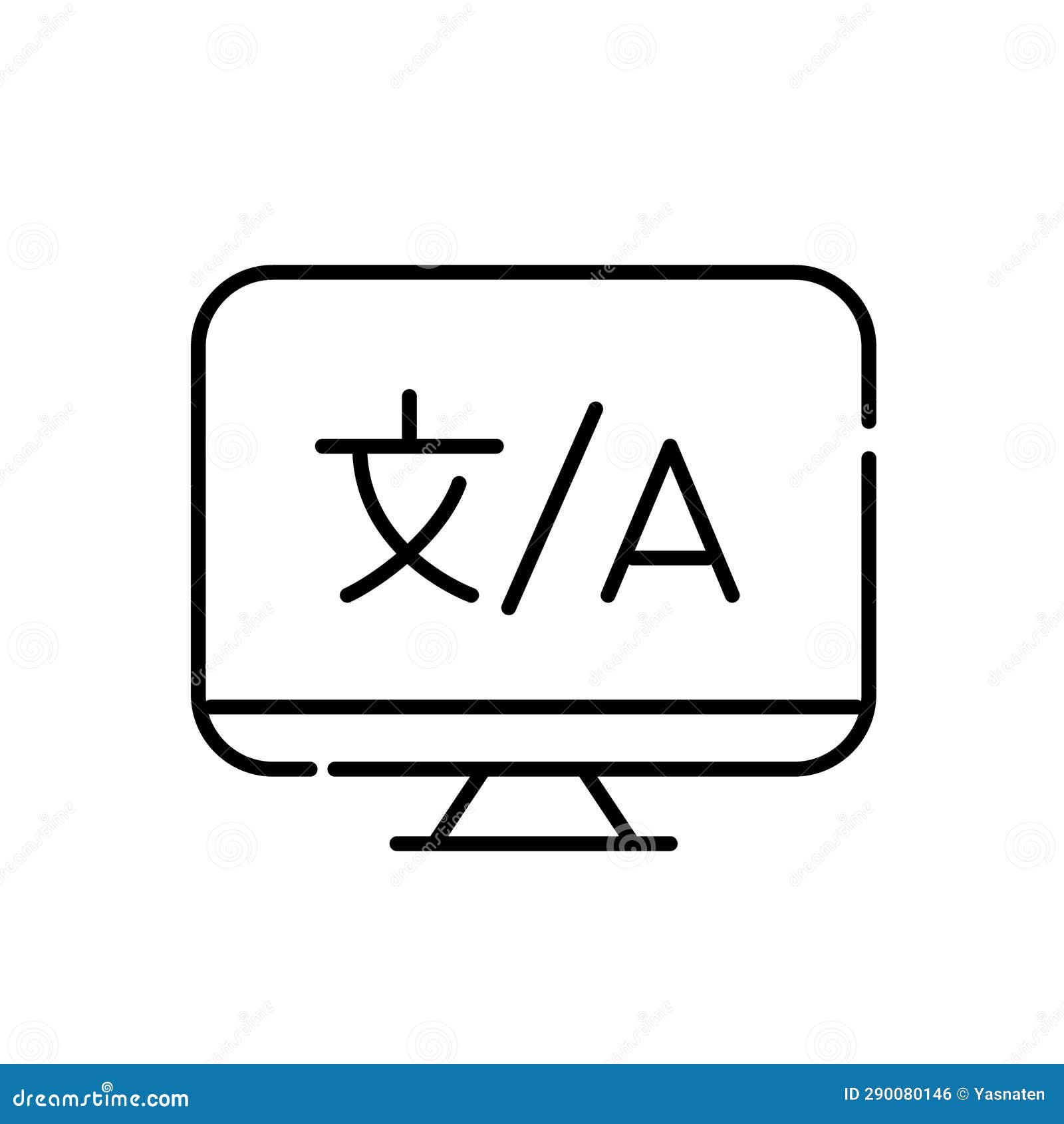 Different Languages Symbols on a Desktop Computer. Translational ...
