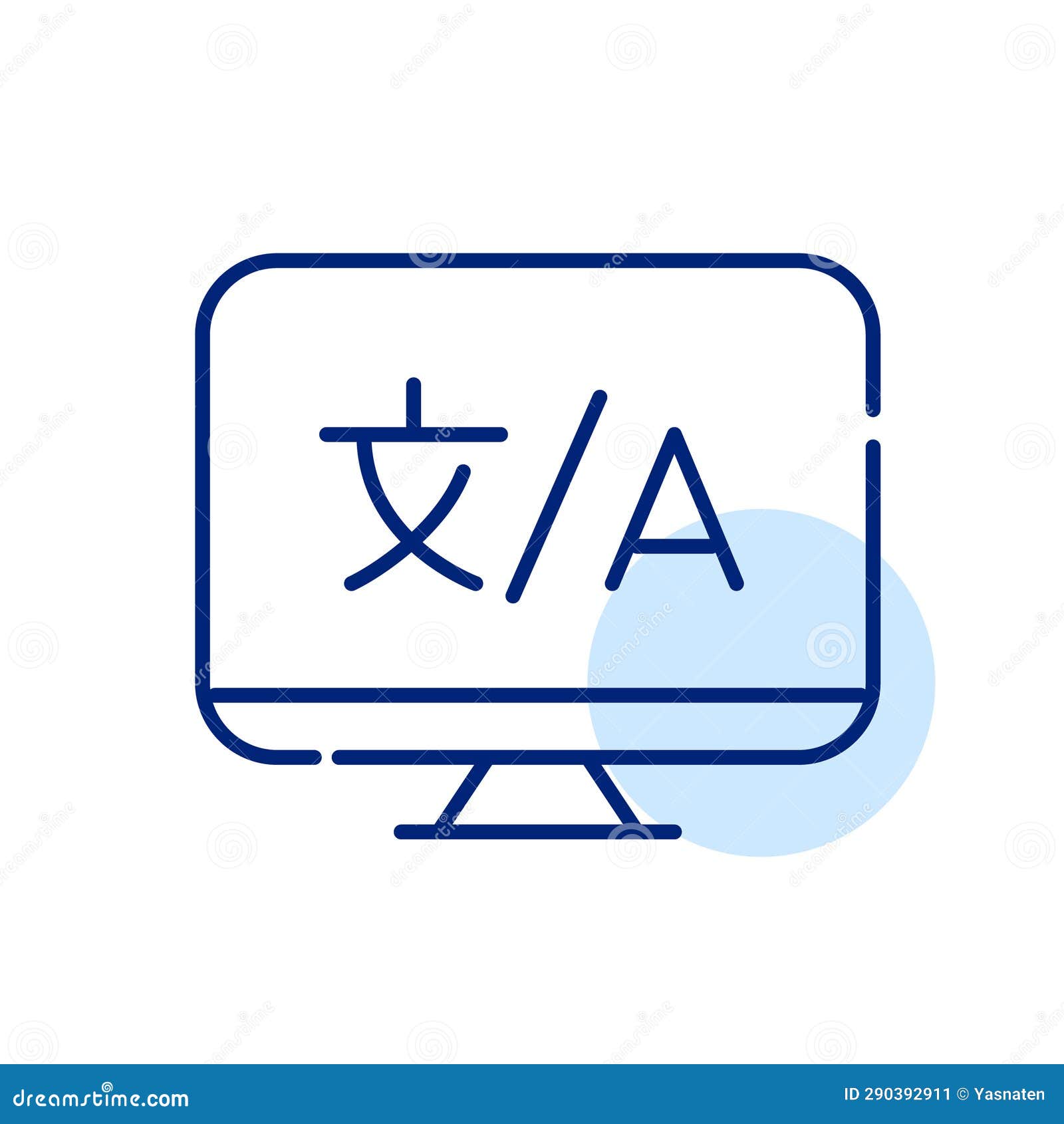 Different Languages Symbols On A Desktop Computer. Translational ...