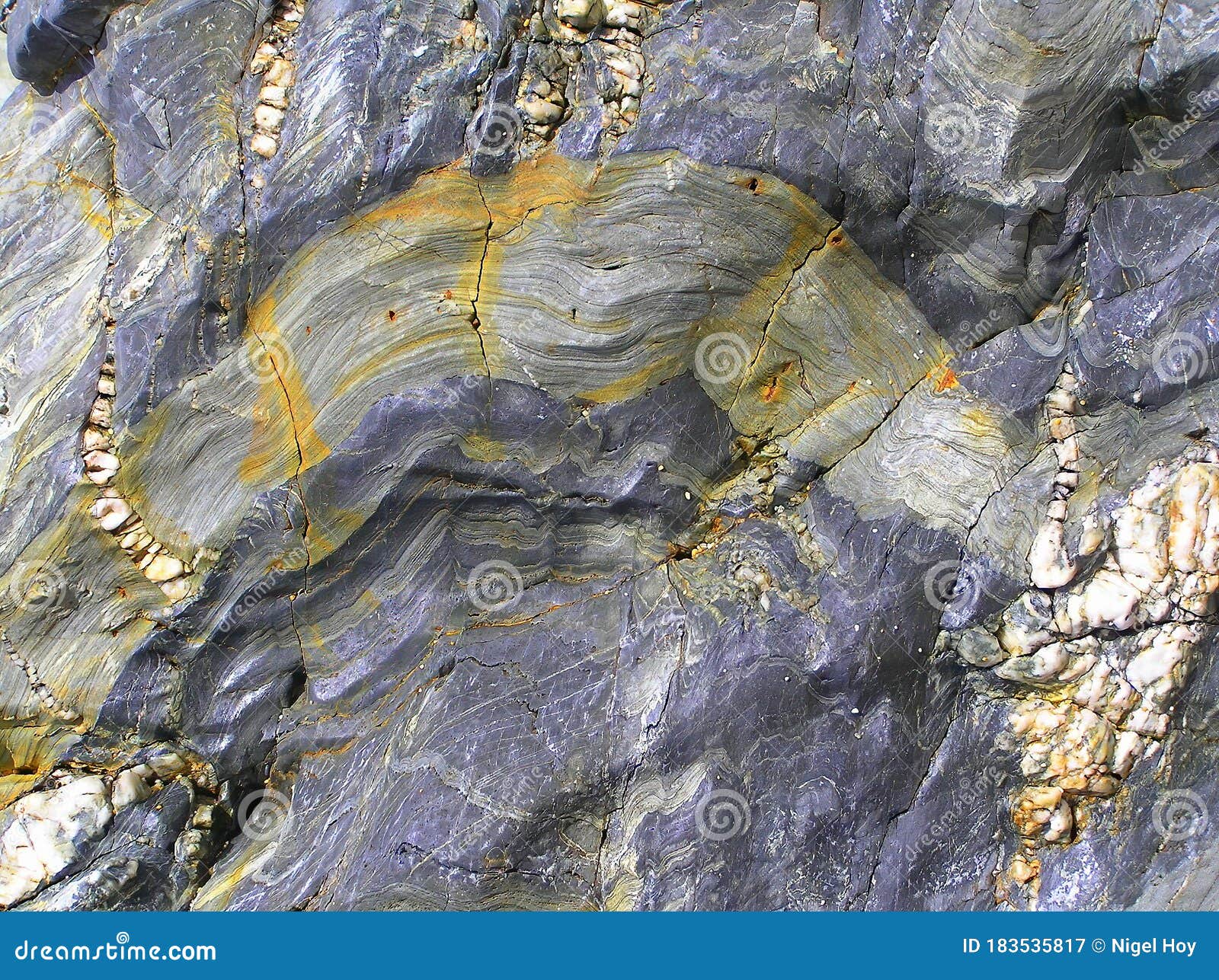 Different Layers in Beach Rock Stock Image - Image of cornwall, coastal ...
