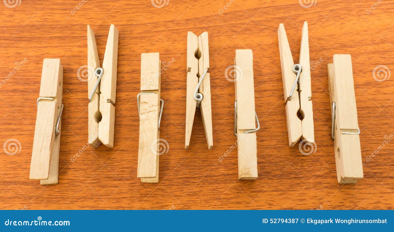 Different Layout of Clothespins with Up and Down Pattern Stock Image ...