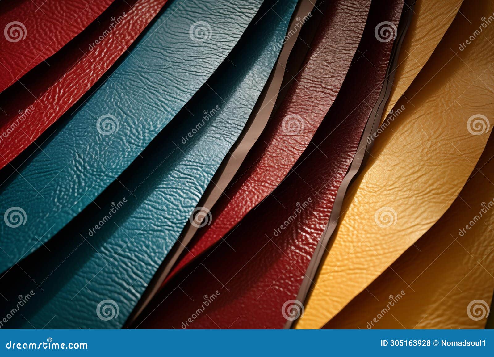Different Leather Samples Close-up. Generative AI Stock Photo - Image ...