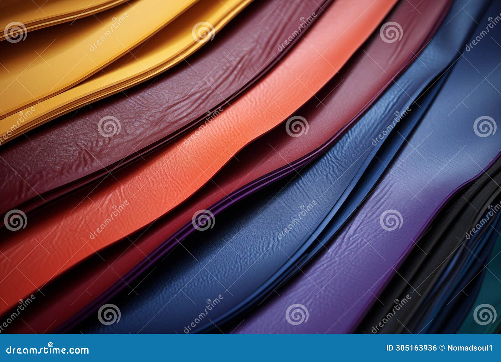 Different Leather Samples Close-up. Generative AI Stock Photo - Image ...