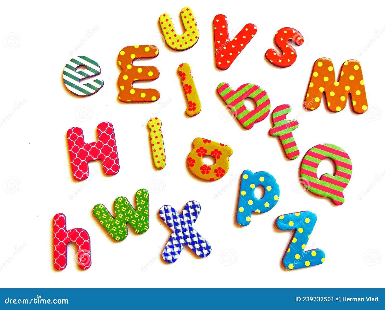 Different Letters Isolated on White Background Stock Illustration ...