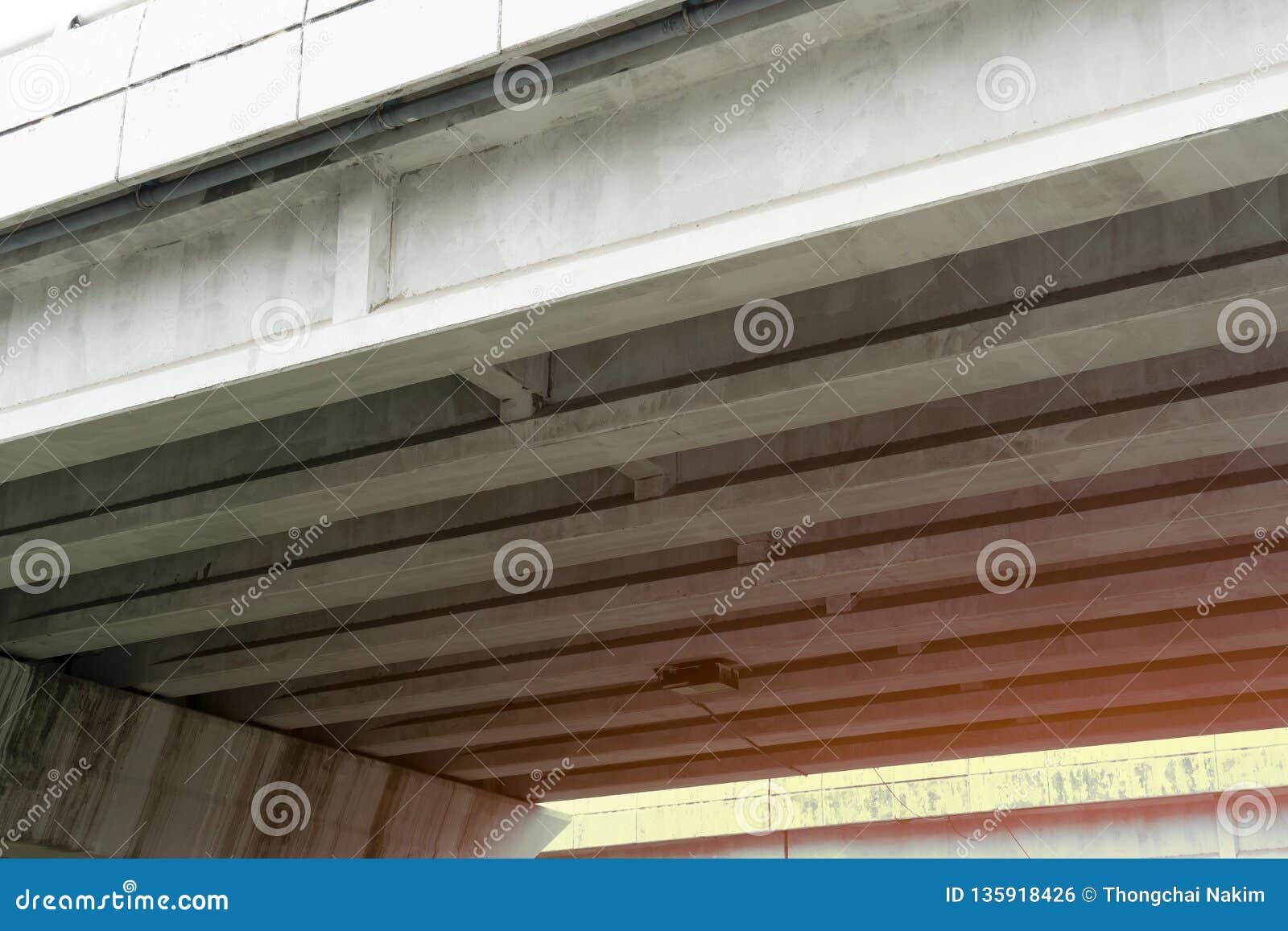 Road bridge on junction. stock photo. Image of light - 135918426