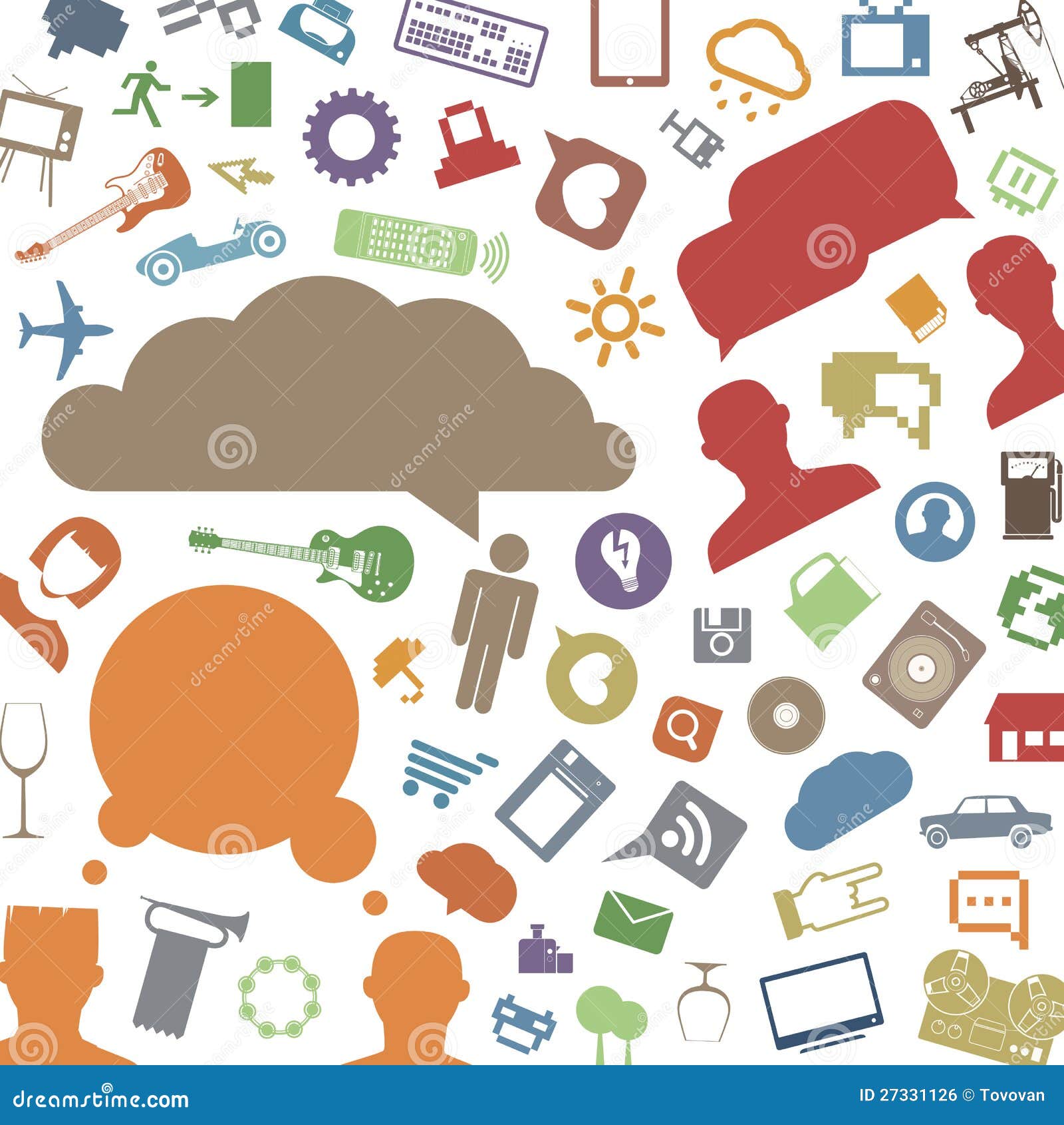 Different lifestyle stuff stock vector. Illustration of button - 27331126