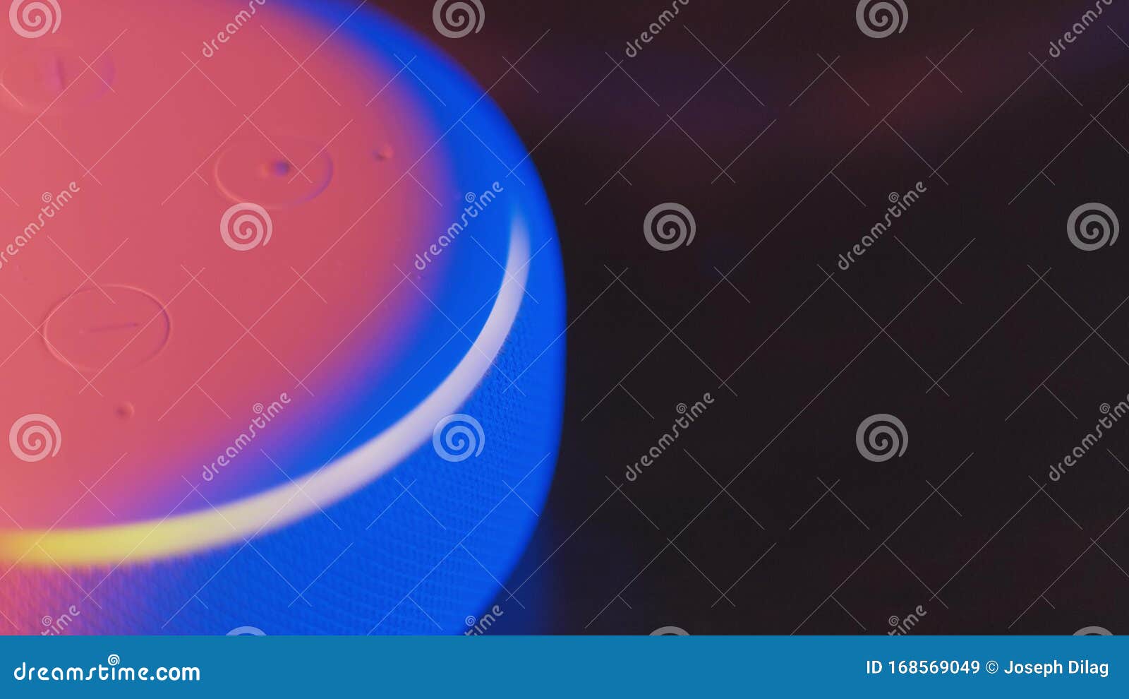 White Amazon Alexa Echo Dot 3rd Generation with Different Light Colors ...