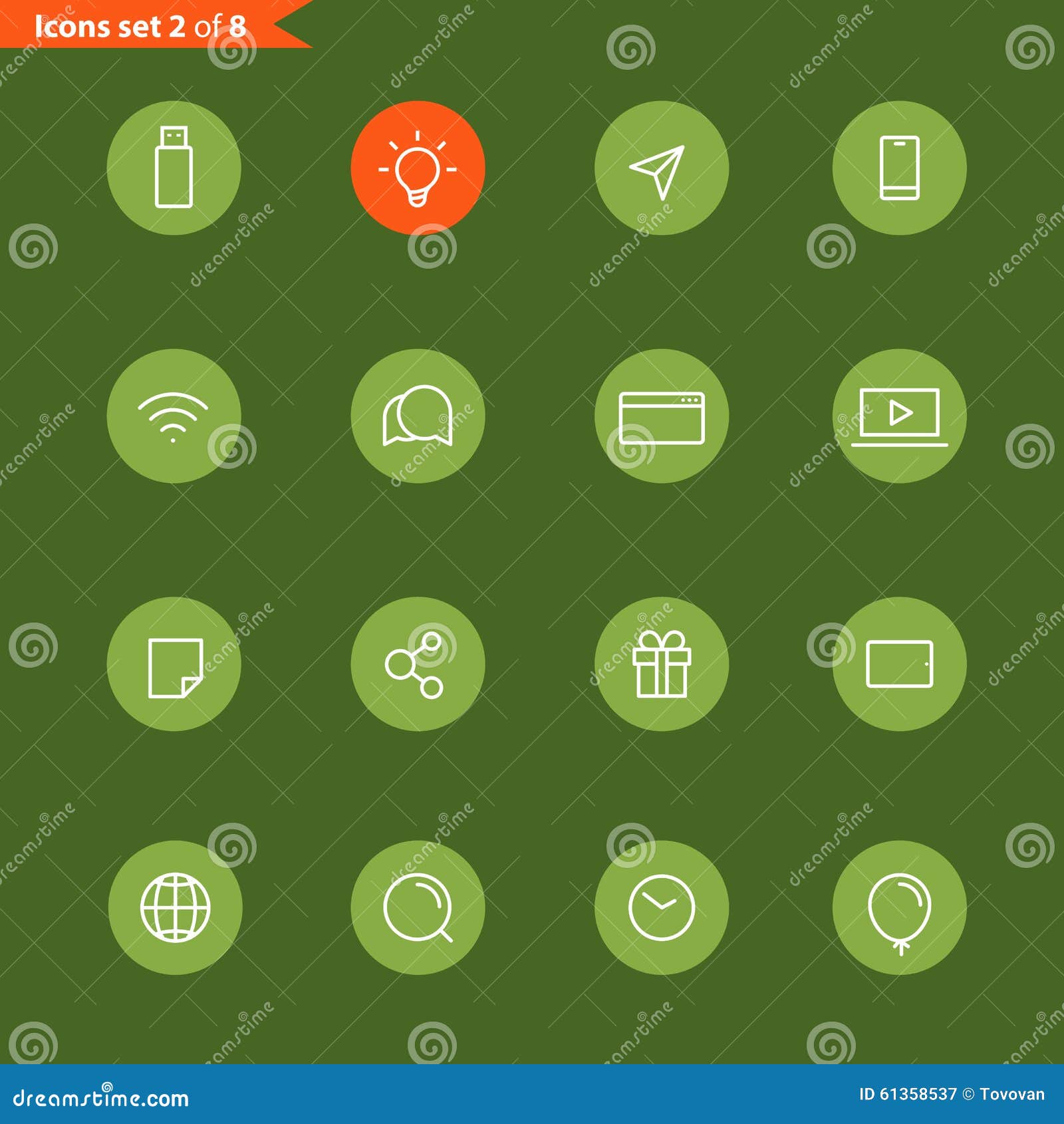 Different Line Style Icons Collection Stock Vector - Illustration of ...