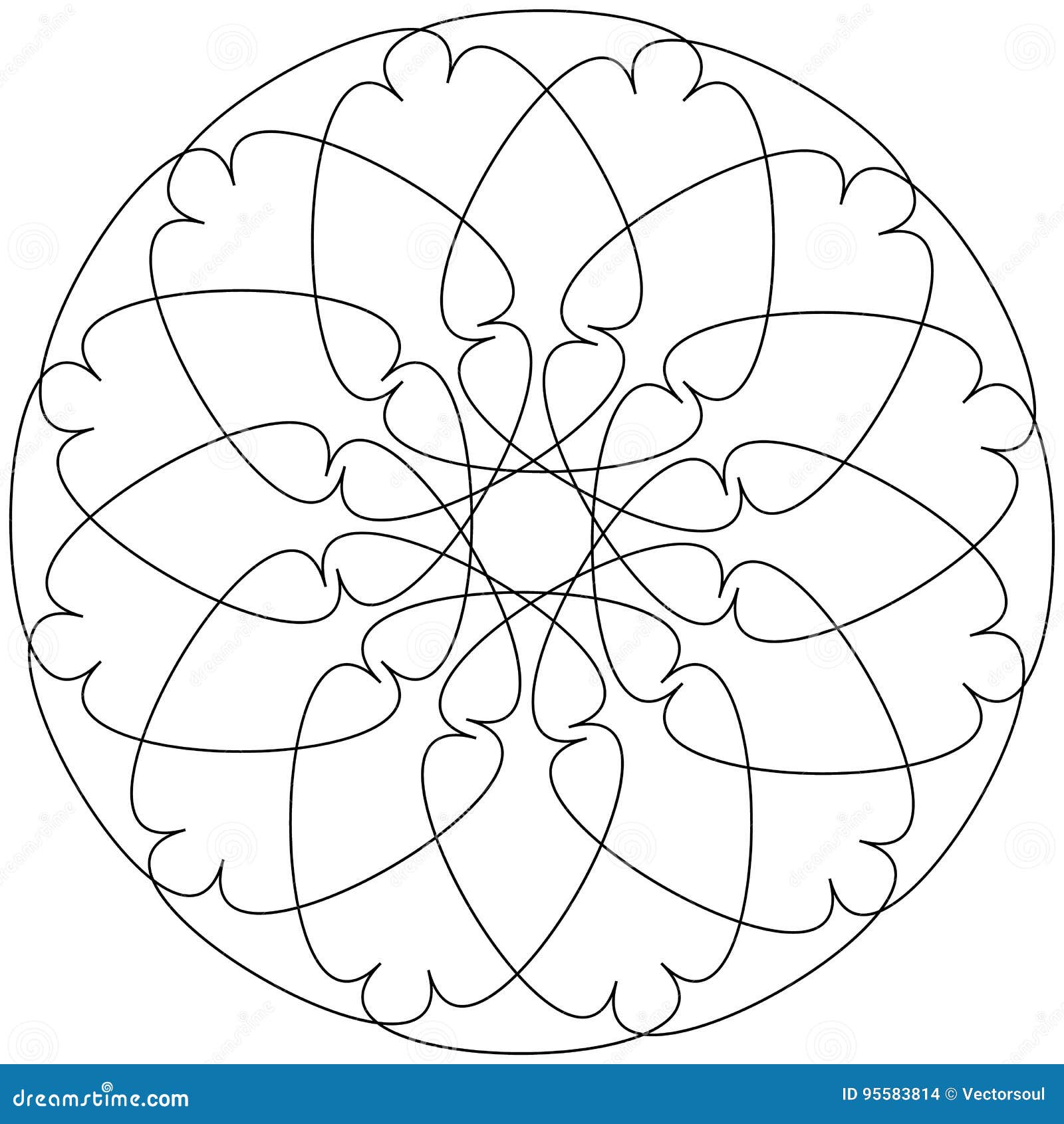 Different Linear Geometric Objects. Random Intersecting Lines Forming ...
