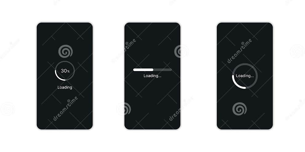 Different Loading Icon UI, UX, GUI Screen and Flat Web Icons for Mobile ...