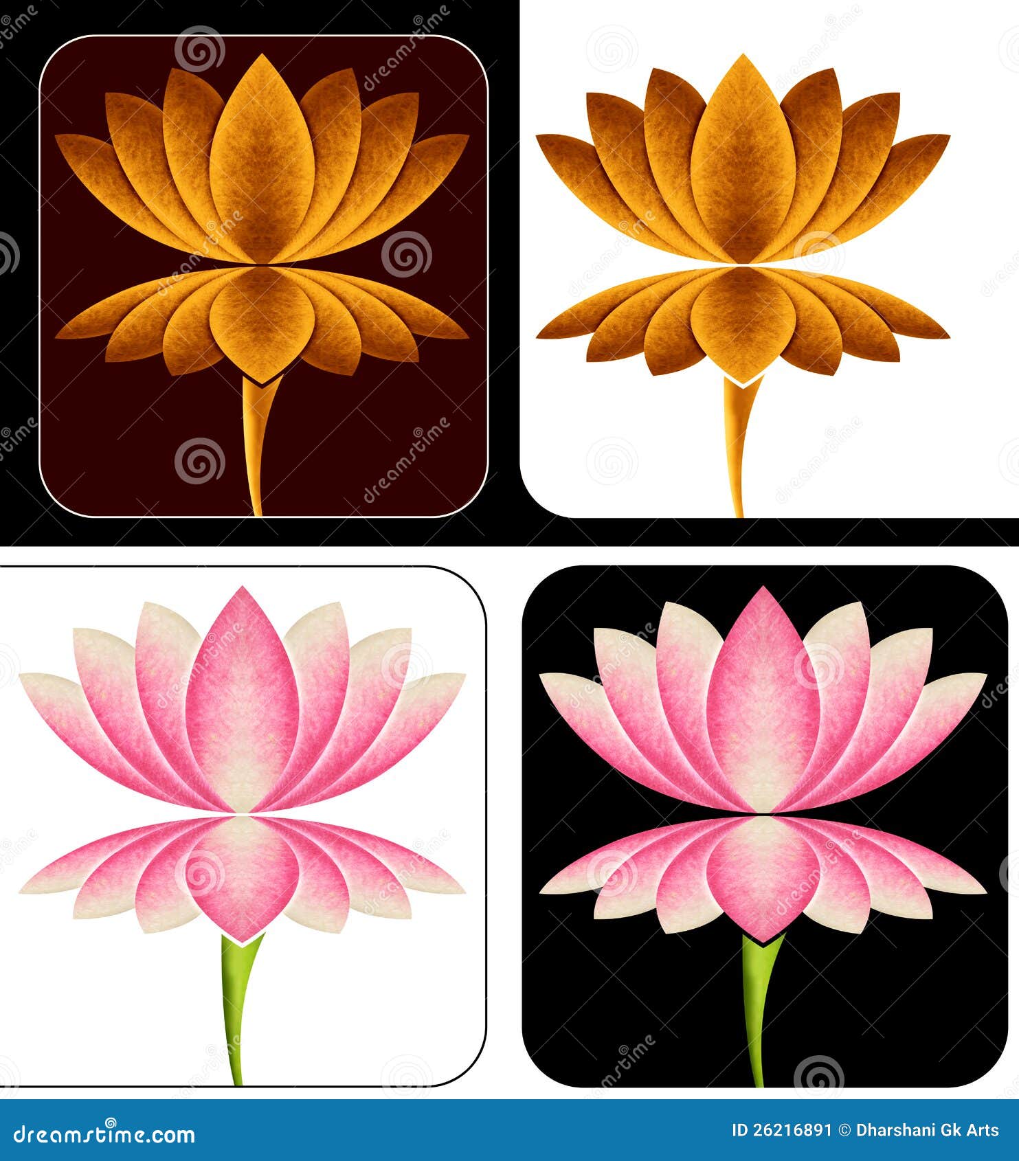 Different lotus stock illustration. Illustration of blooming - 26216891
