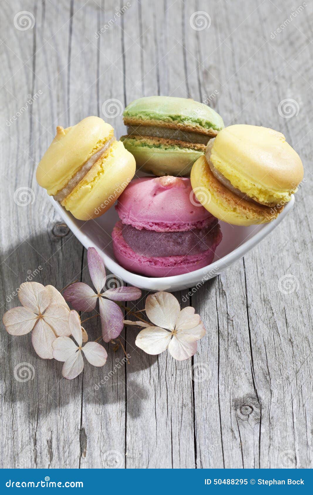 Different Macaroons in a Bowl Stock Image - Image of macaroons ...